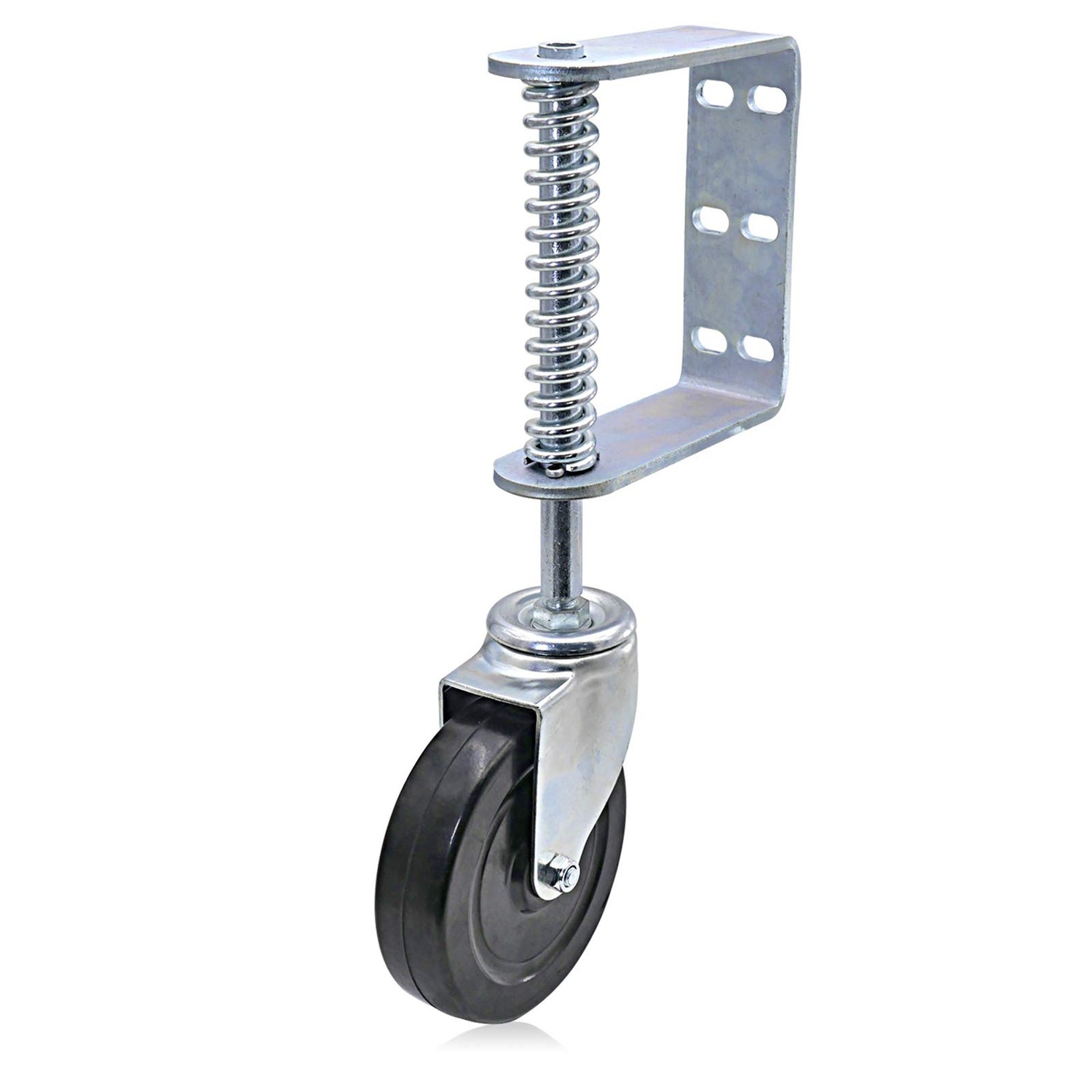 DGQ 5-Inch Spring Loaded Gate Caster - 250lb Heavy Duty Self-Adjusting ...