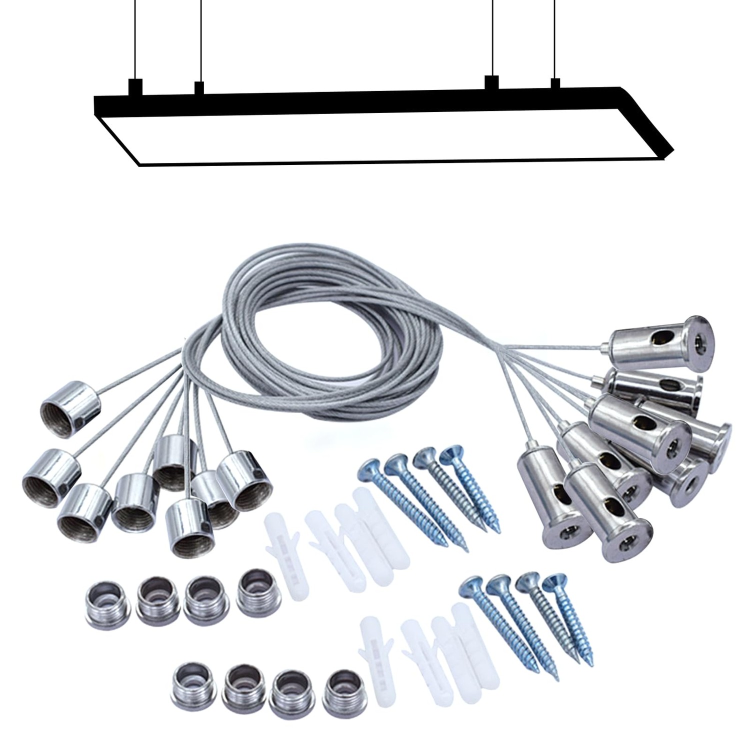 Vastsea 8 Piece Rope Suspension Installation Kit, Hanging Wire Rope ...