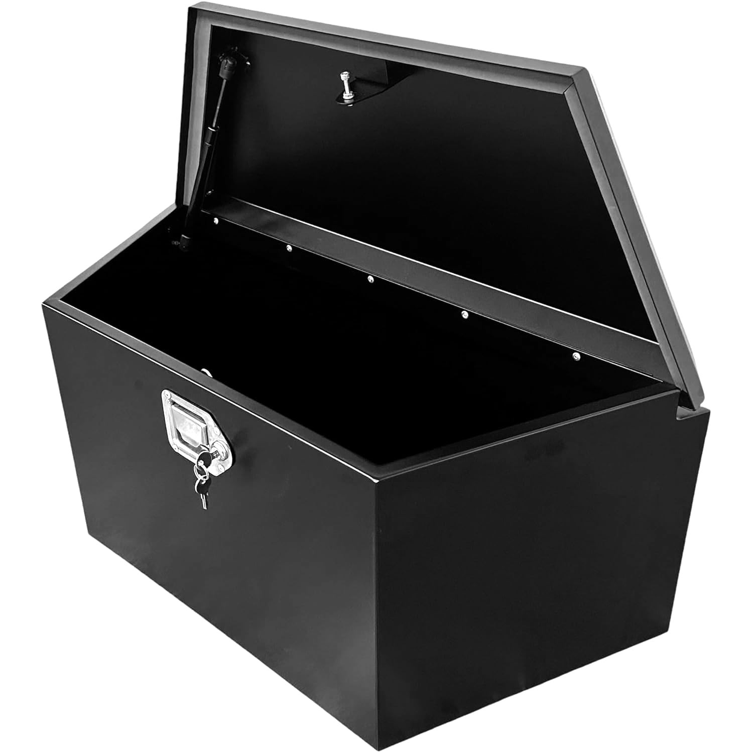 MaxxHaul 80349 34" x 14" x 13" x 21" Black Heavy Duty Steel Tongue Box ...