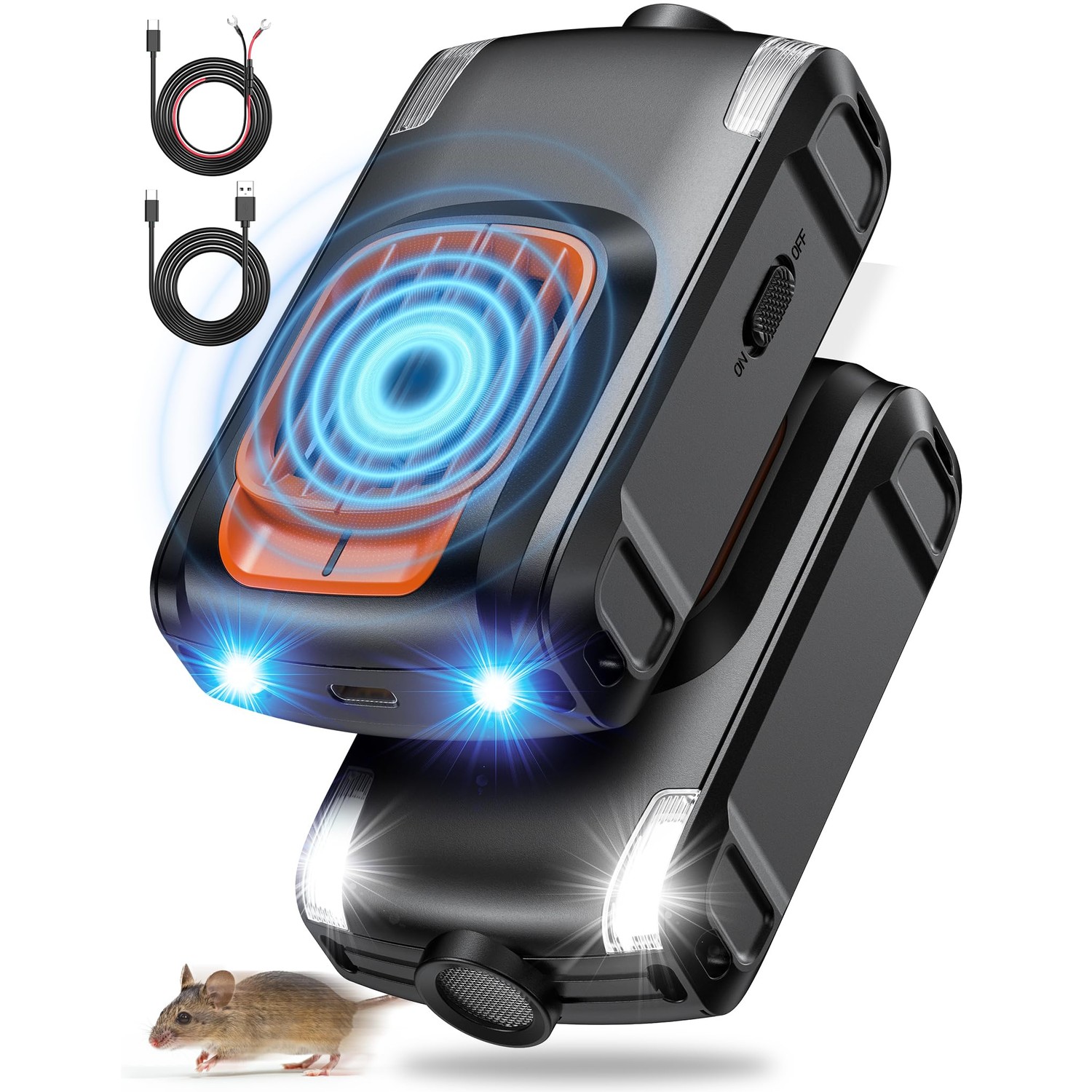 Vsyt Upgraded 3-in-1 Rodent Repellent for Car Engines, Ultrasonic ...