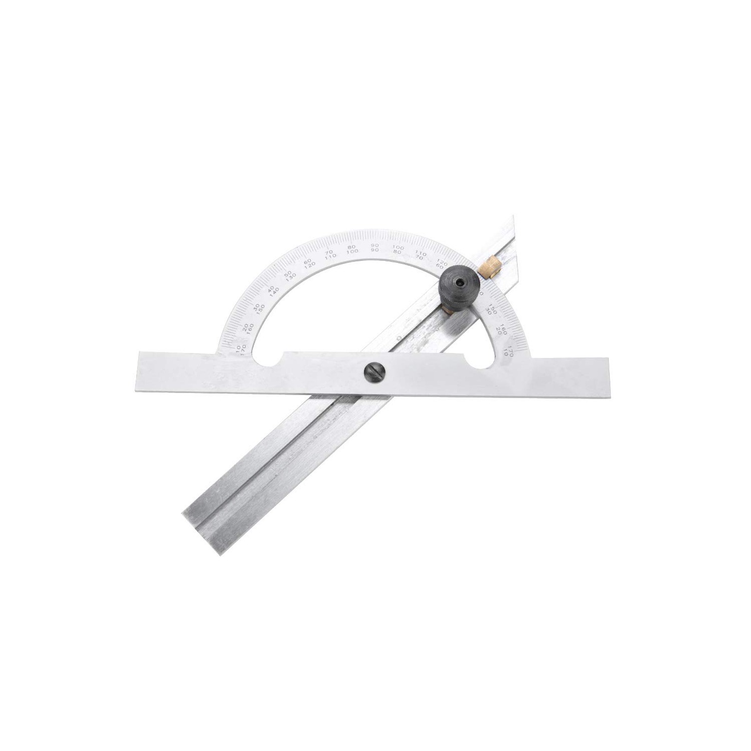 Protractor 0-180 Degree Adjustable Round Head Protractor Carbon Steel ...