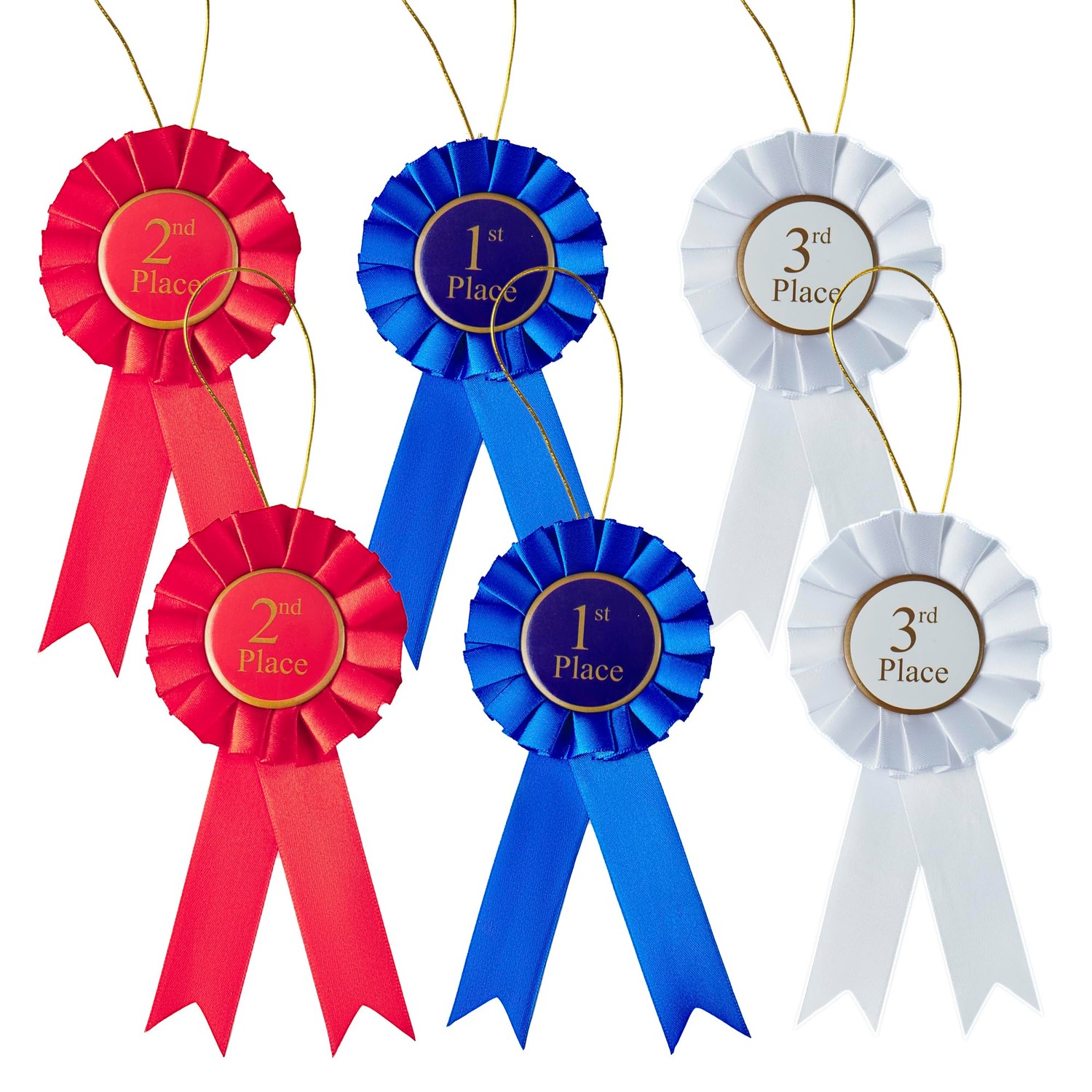 TOTiyea Award Ribbon Rosette Set, Honorable Ribbon Badge, Prize Ribbons ...