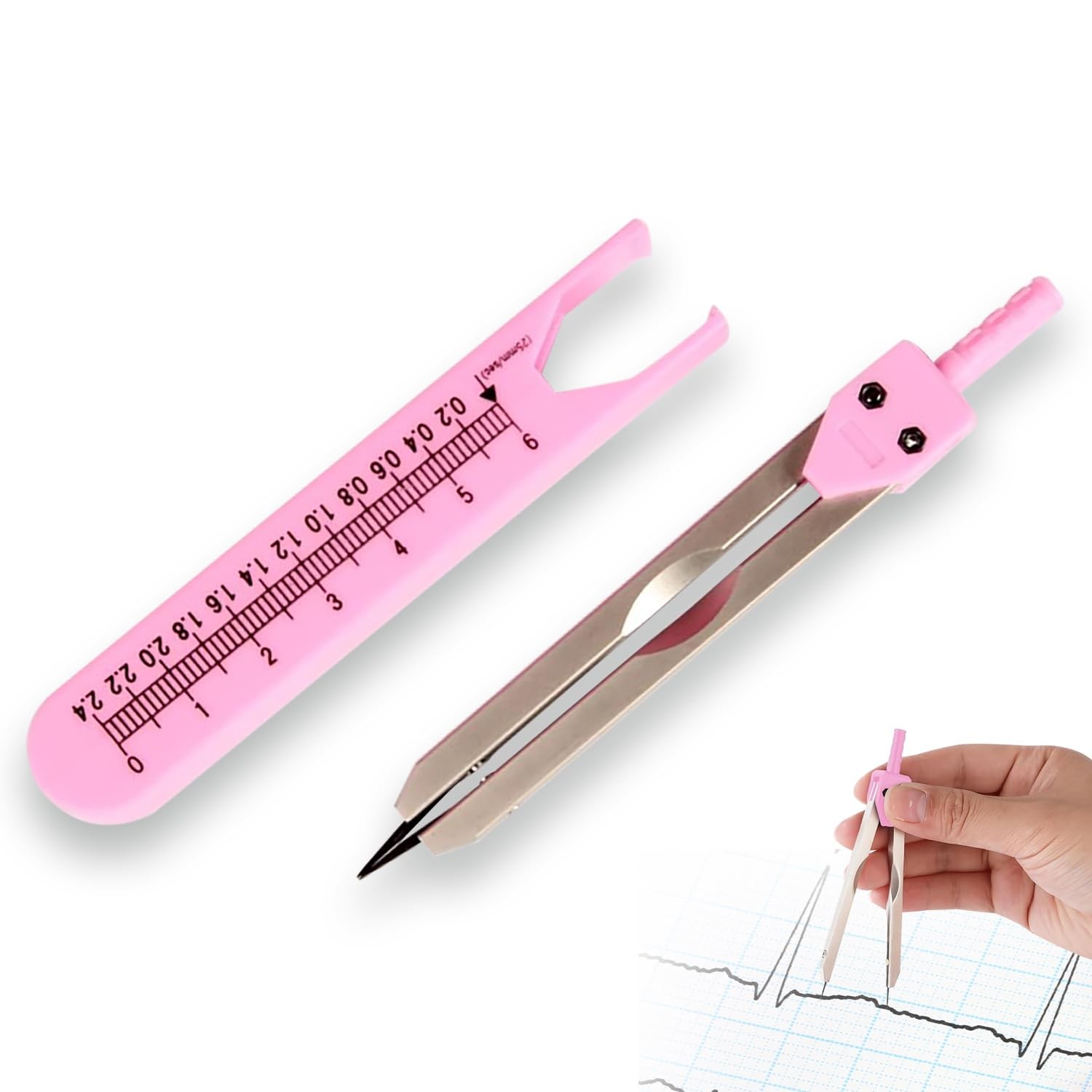 ECG Caliper ECG Divider for Nursing Clear Scale High Precision ECG ...