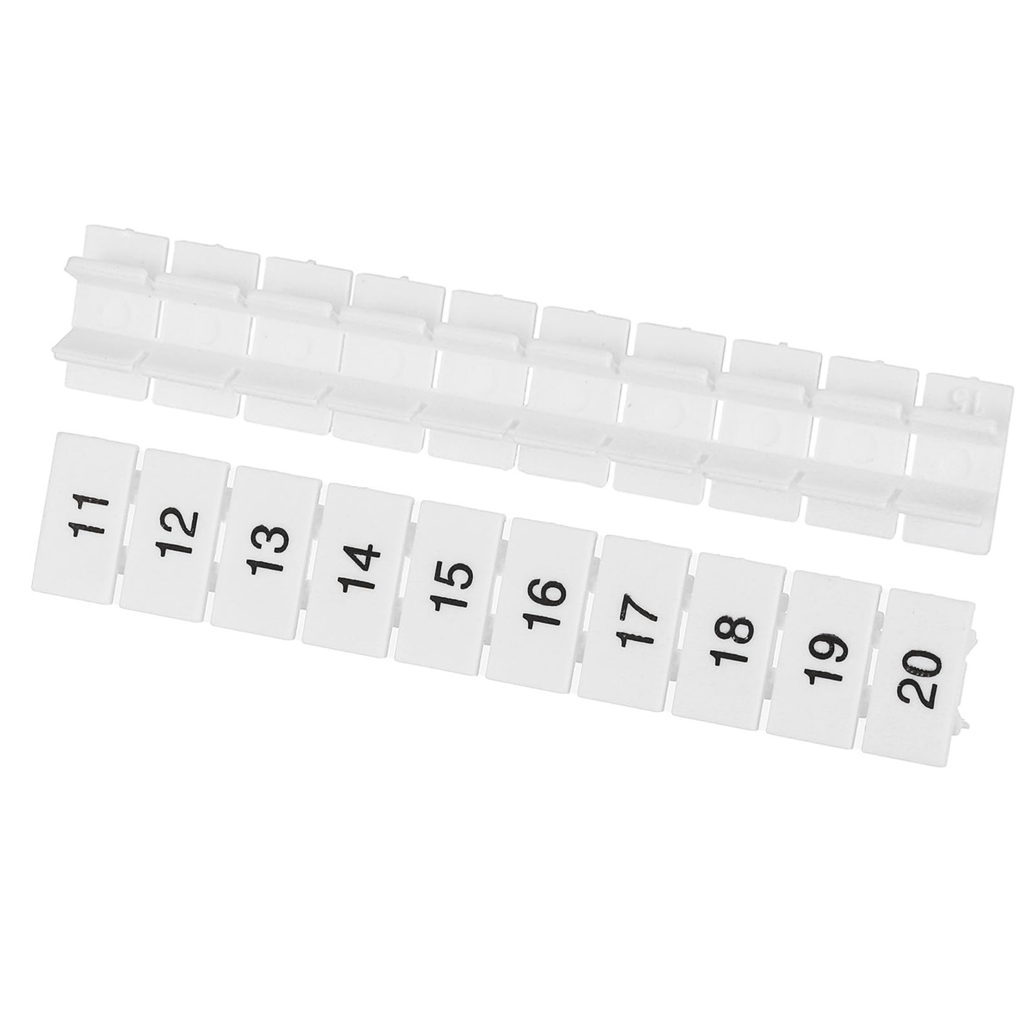 sourcing map 20 Pcs Terminal Marker Strip, ZB6 Terminal Blocks Marking ...