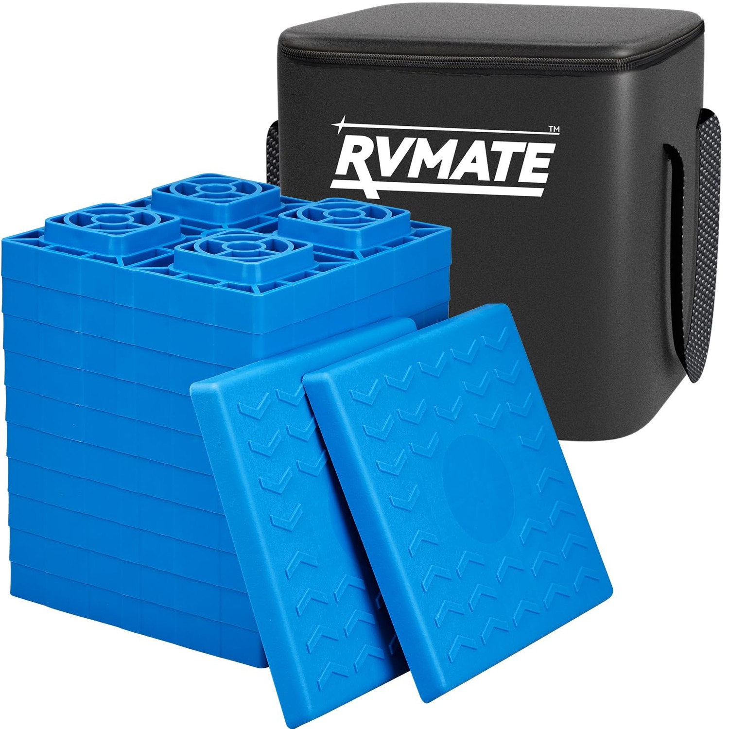 RVMATE RVMATE RV Leveling Blocks 12 Pack, Heavy Duty Camper Leveling ...
