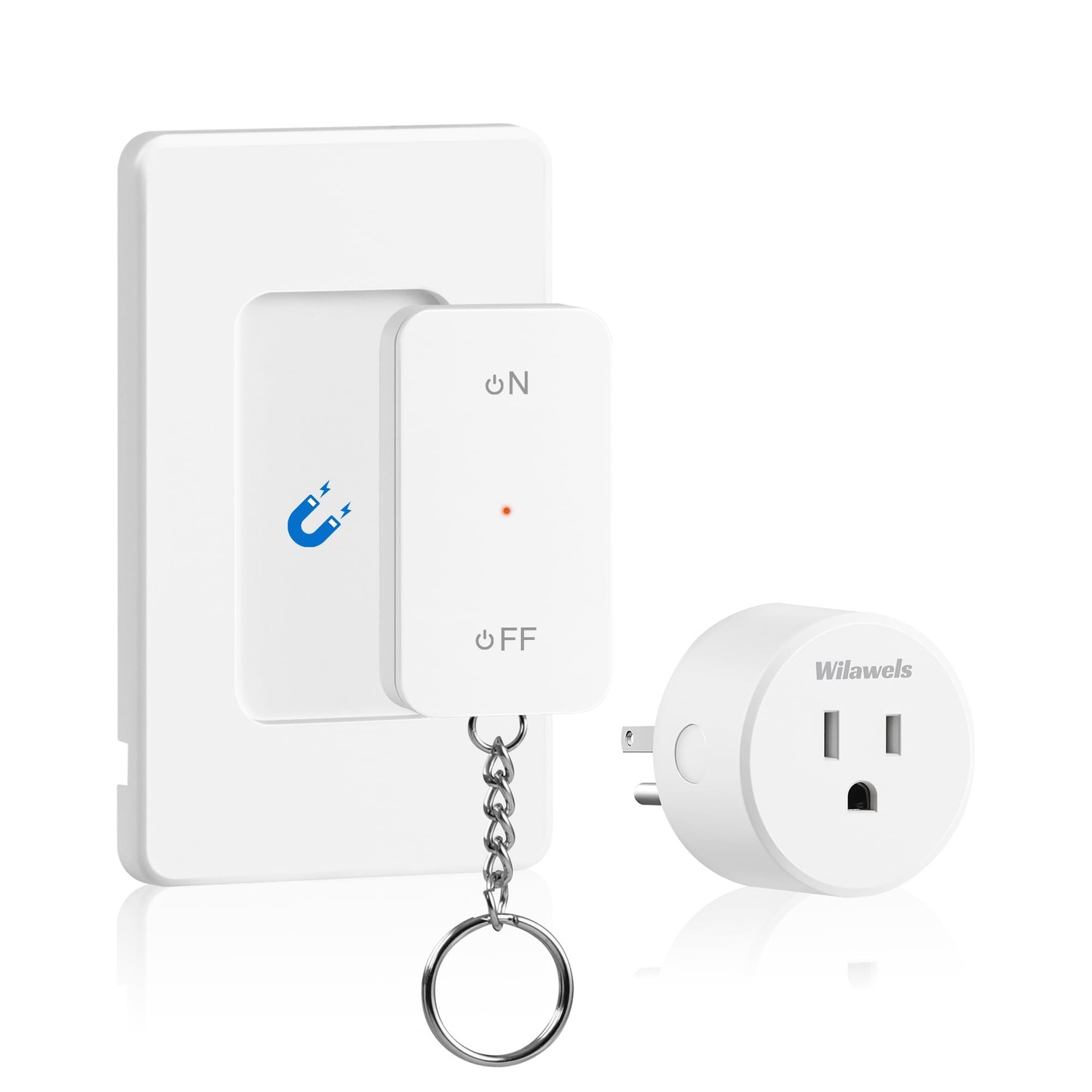 Remote Control Outlet, WILAWELS Wireless Light Switch with Magnetic ...