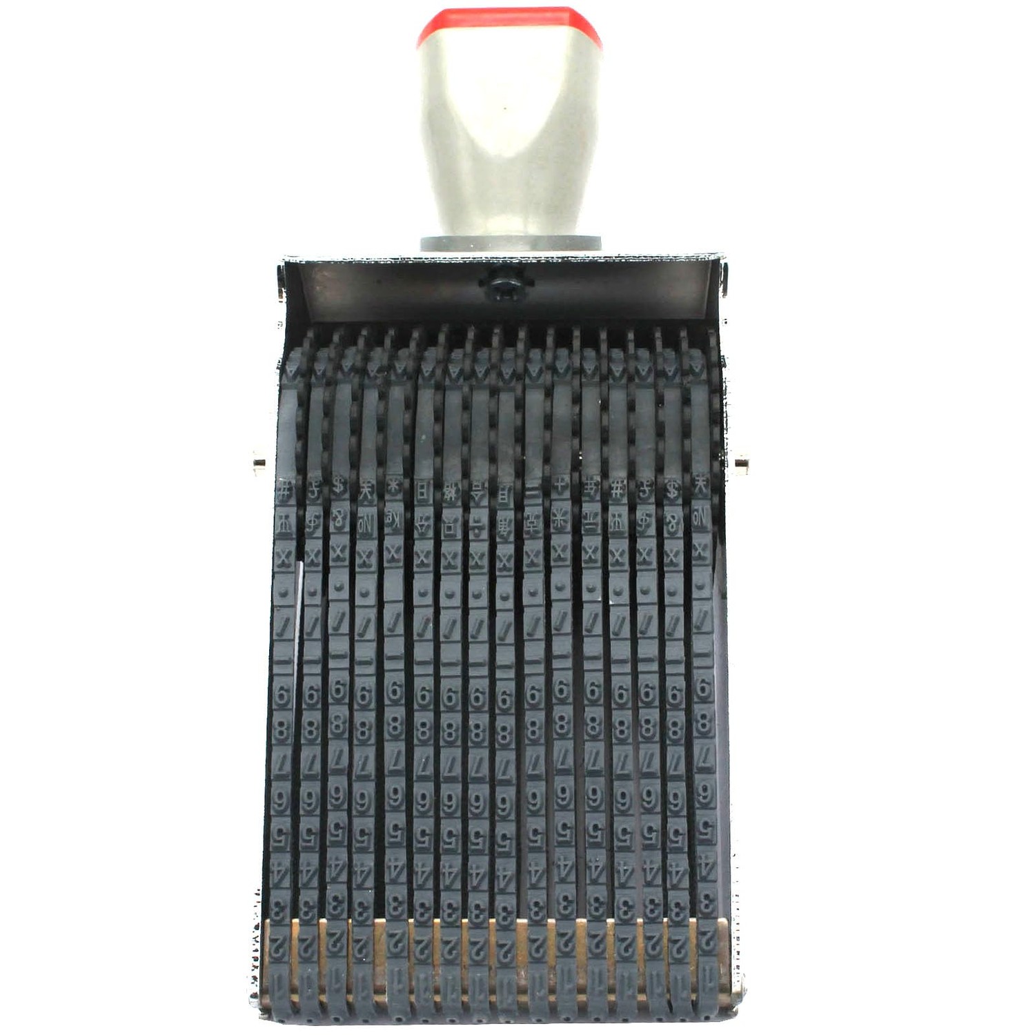 16 Digits Changeable Alphabet Number Rubber Stamp, Rolling Wheel Stamp ...