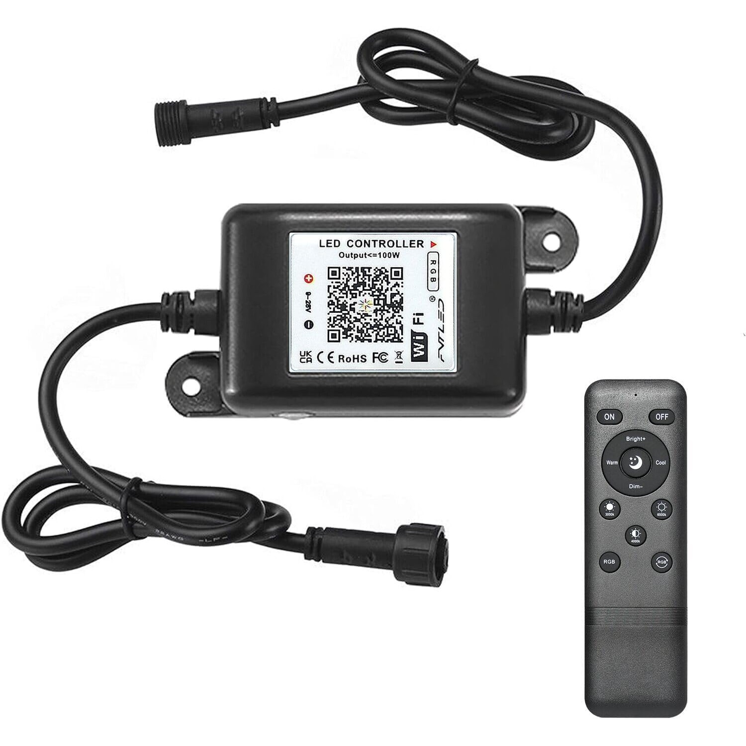 WiFi RGB Controller, FVTLED LED WiFi Controller Wireless RGB Smart ...