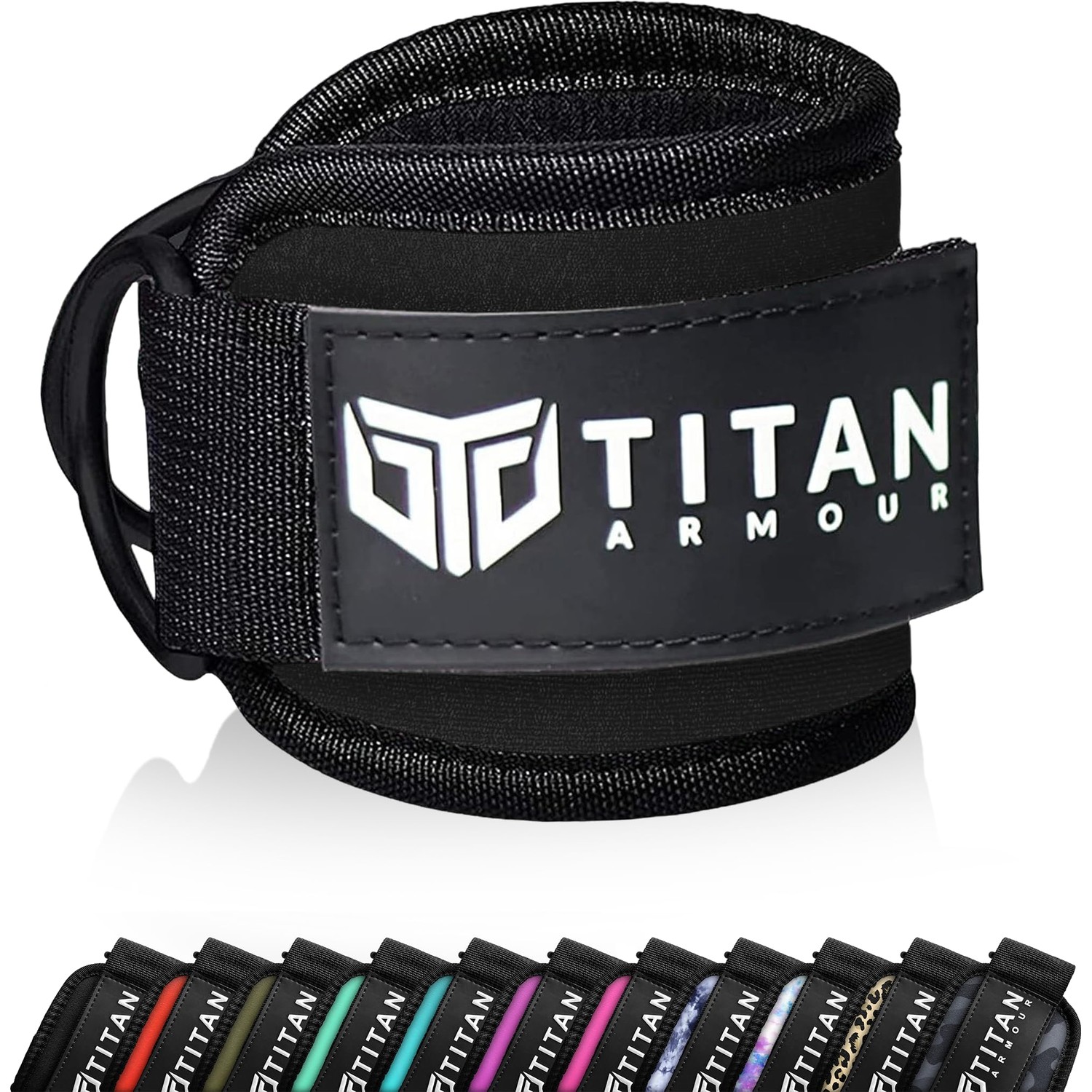 Titan Armour® Single Ankle Straps for Cable Machines | Gym Cuffs w ...