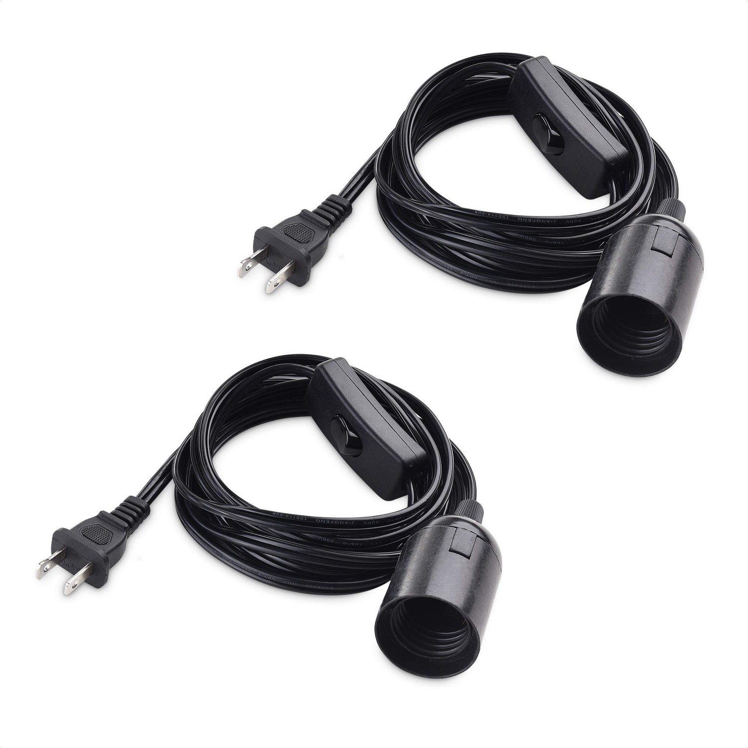 Cable Matters 2-Pack Hanging Light Cord with Switch 8 ft (Pendant Light ...