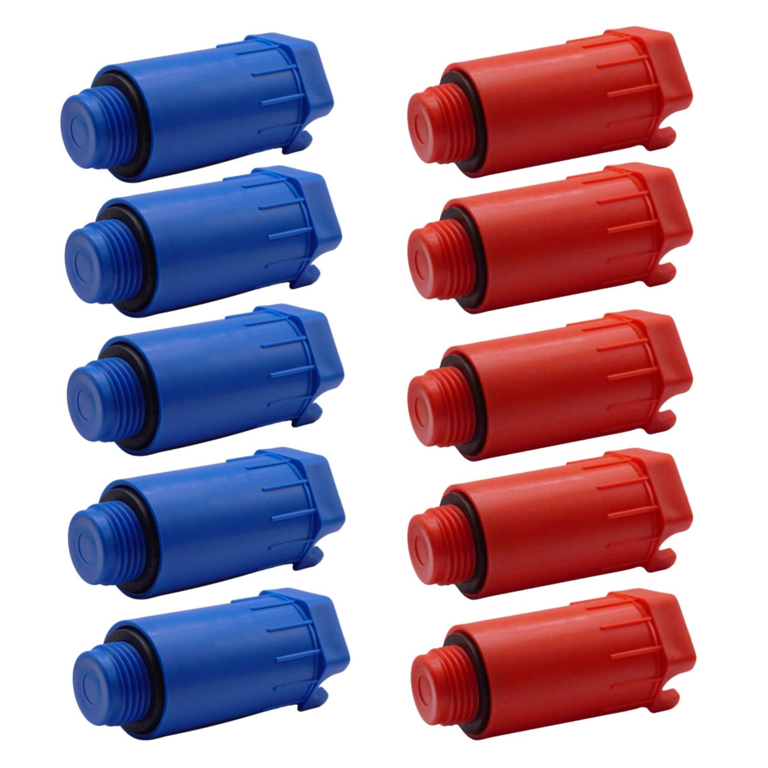SKIR'CO (Pack of 10) Construction Plugs 1/2 Inch, Red and Blue Plastic ...