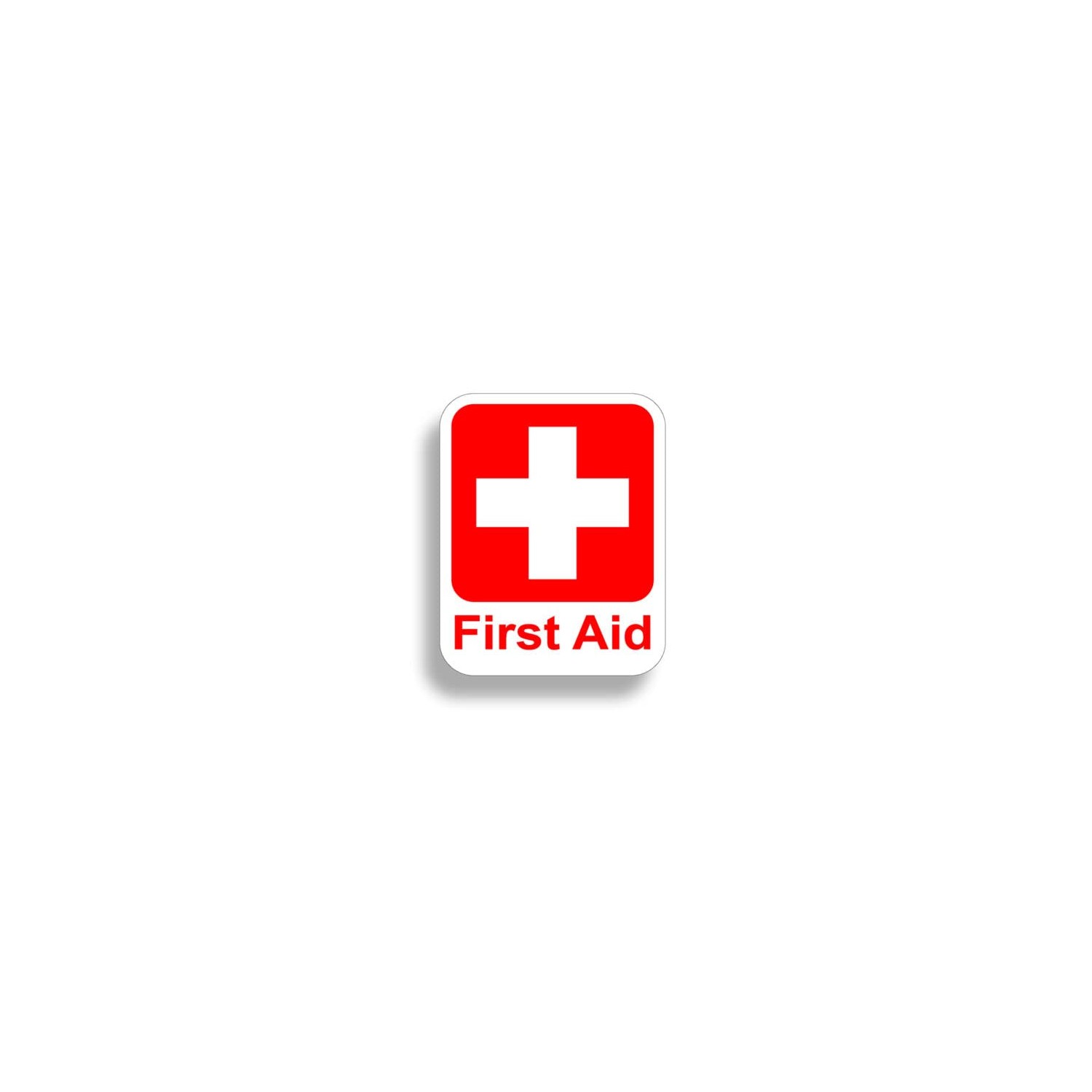 Emergency First Aid Kit Sticker Vinyl Decal Health Safety Red 1st Cross ...