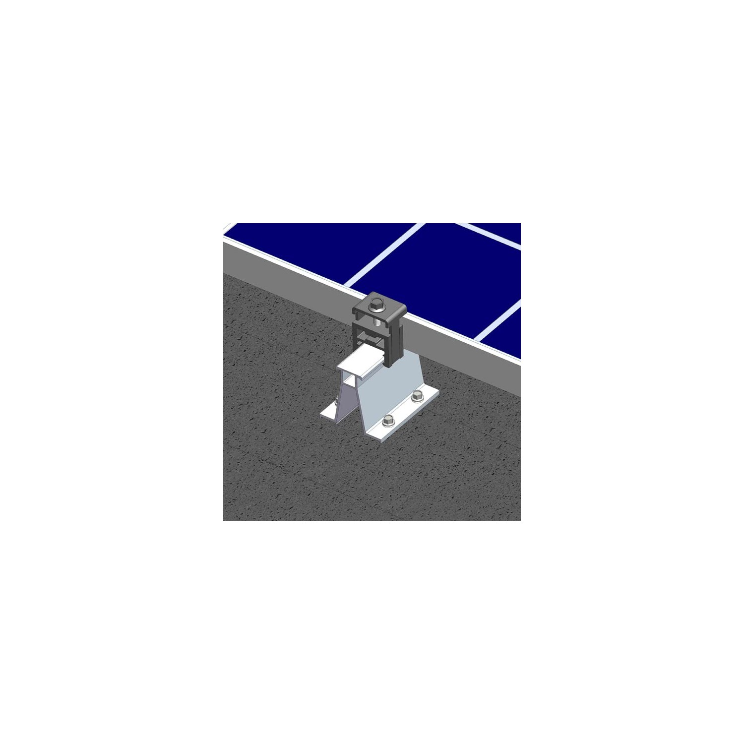 MageFoot End Clamp Solar Mounting Racking Kit for Composite Asphalt ...