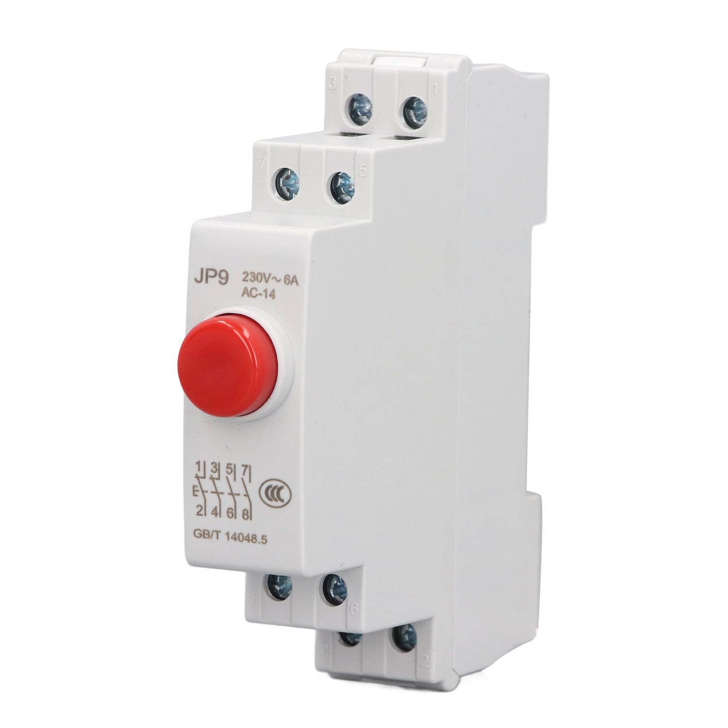 DIN Rail Push Button Switch, AC230V 2NO 2NC Push Button Switch for ...