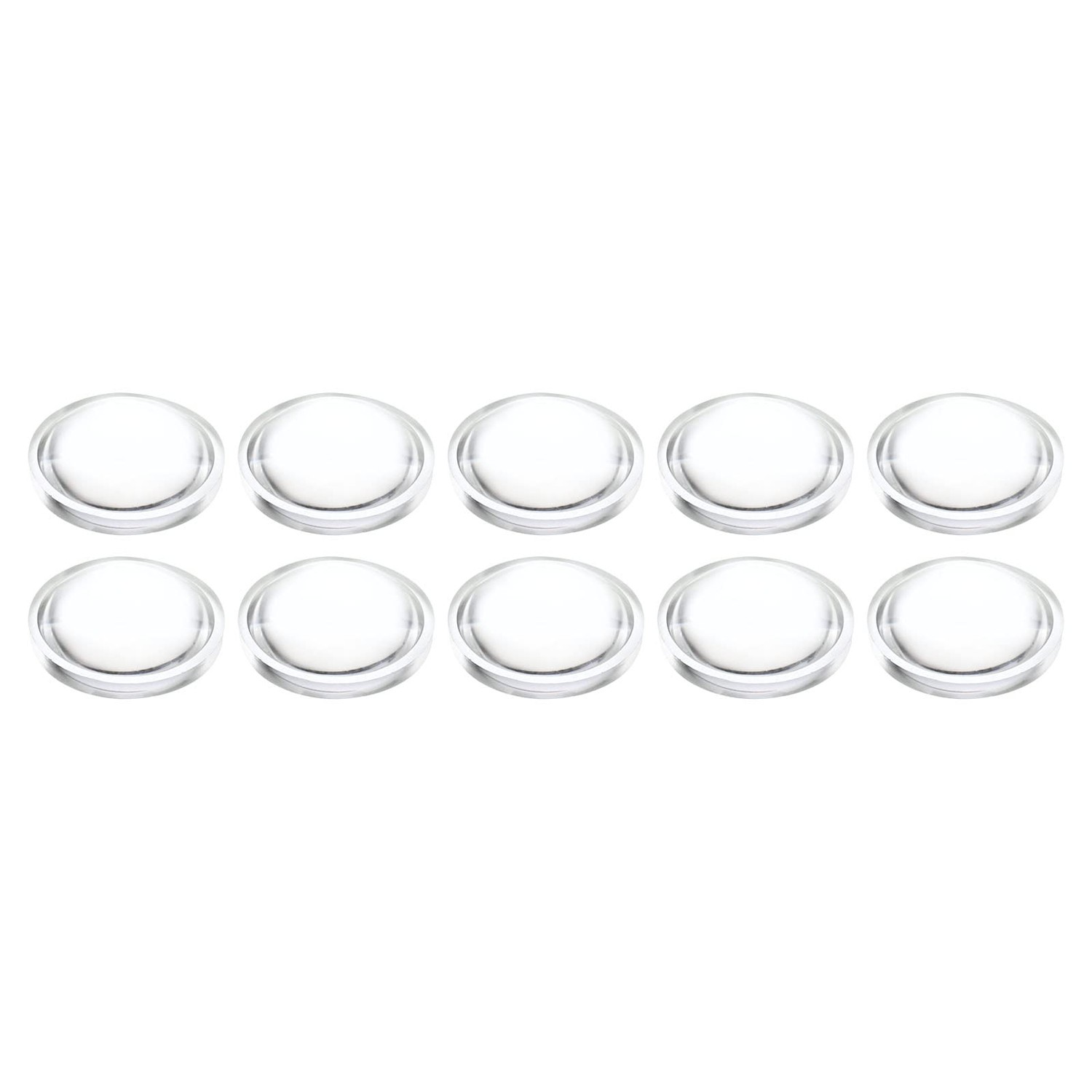 PATIKIL Diameter 15mm Height 5mm Flat Convex Lens, 10 Pcs Acrylic LED ...