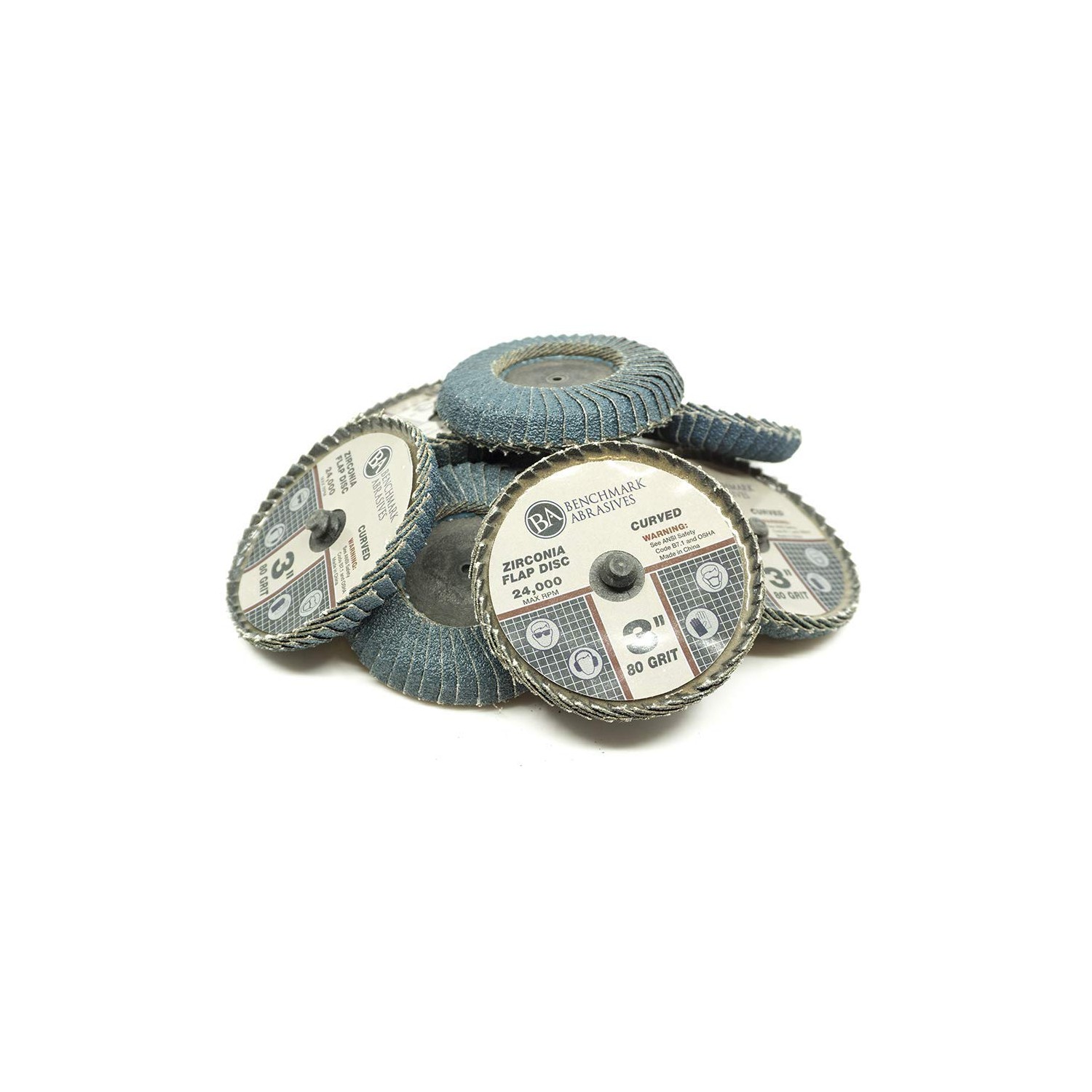 Benchmark Abrasives 3" Quick Change Zirconia Curved Fillet Weld Flap ...