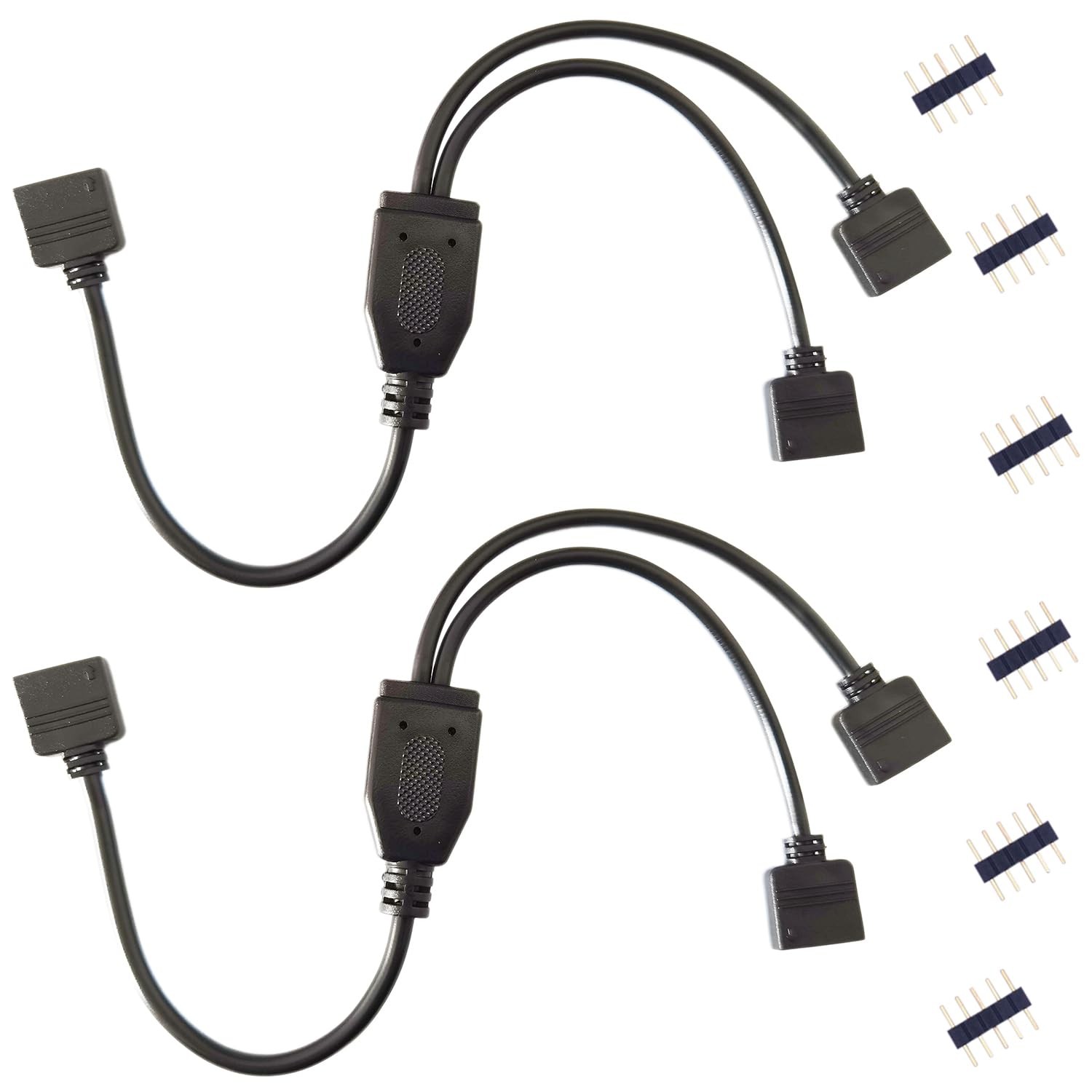 BoHong 2 x 5-Pin LED Strip Splitter Cable 1 to 2 RGBW LED Strip ...
