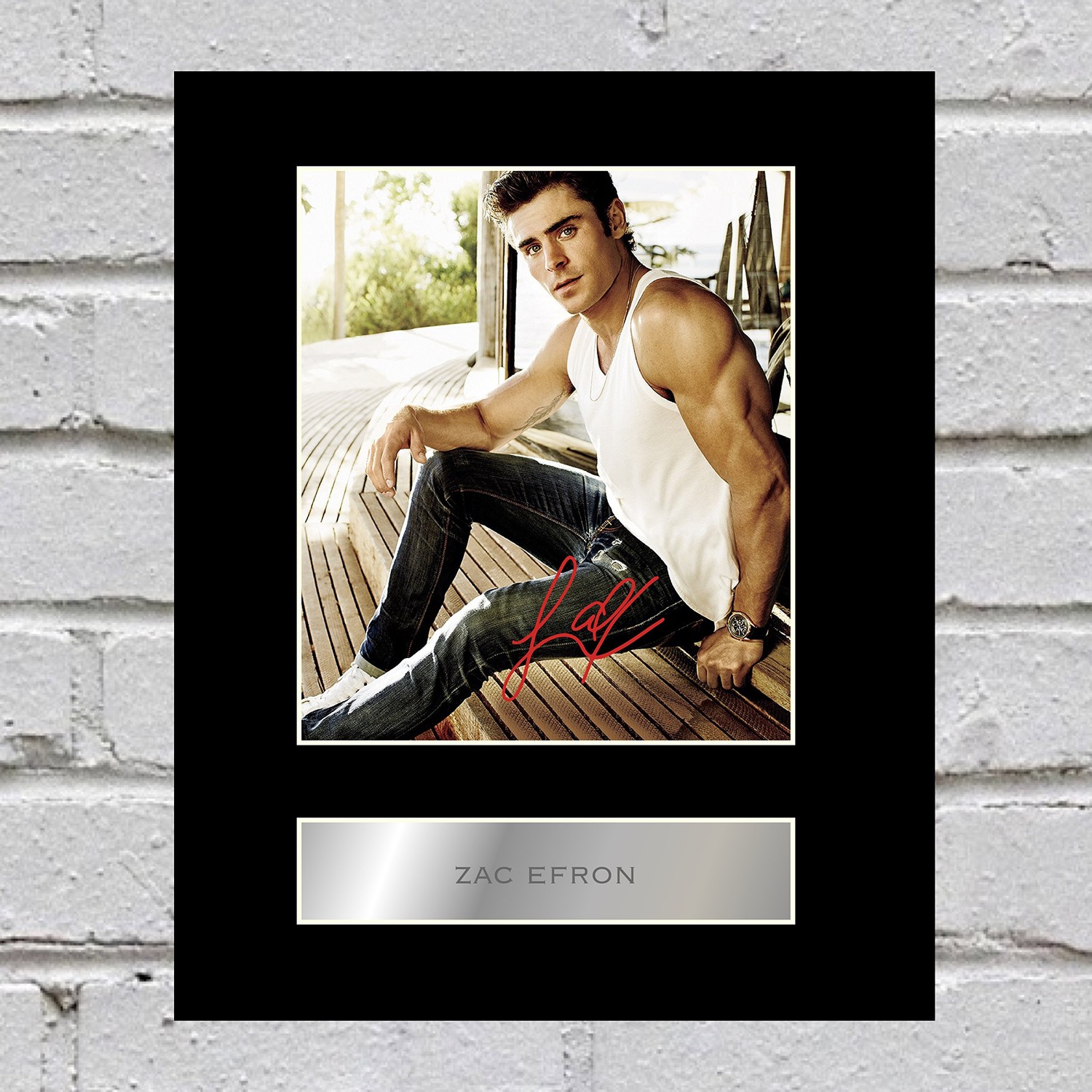 Iconic pics Zac Efron Signed Mounted Photo Display - ibspot.com
