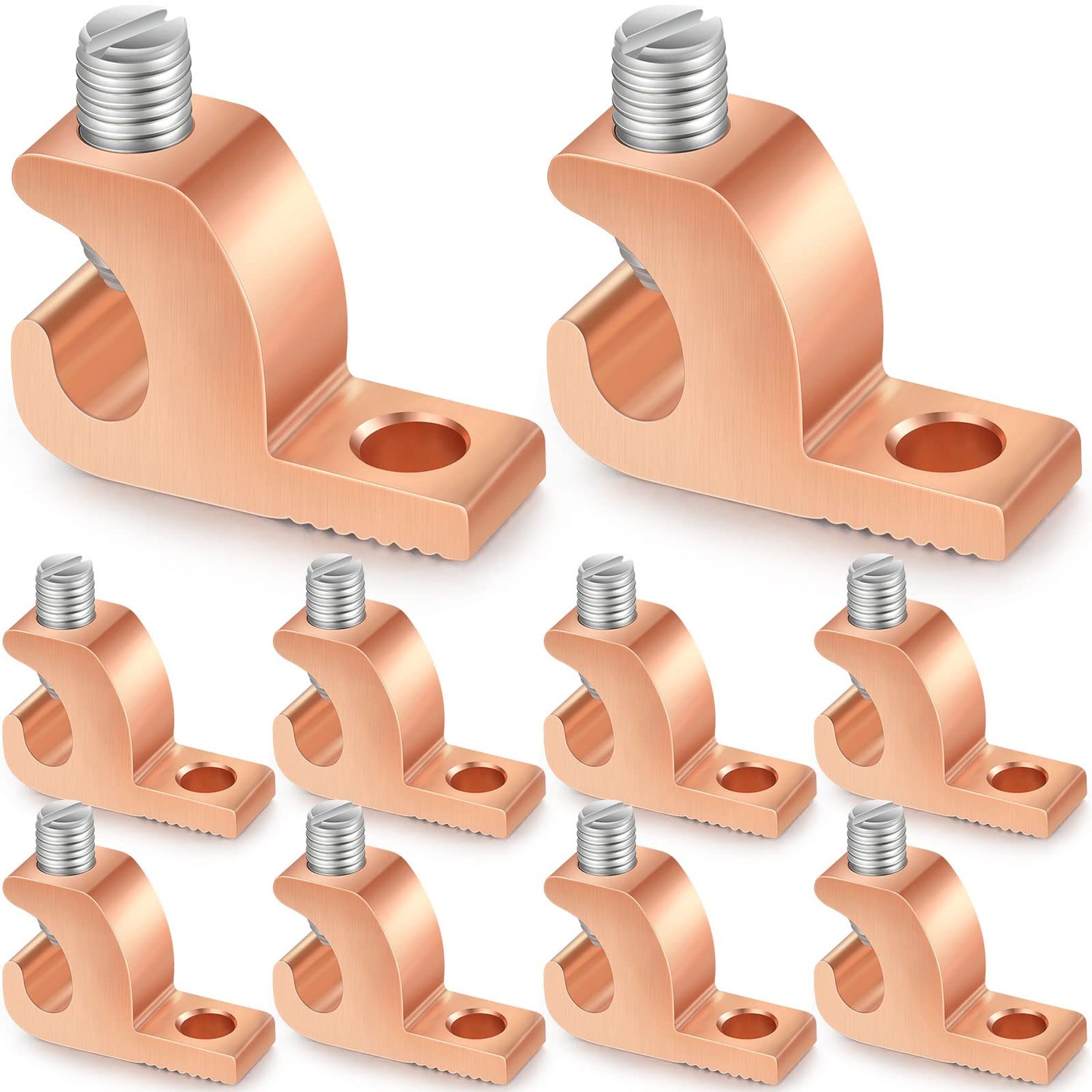 Landhoow 10 Pack Lay in Connector Pool Bonding Lug Copper Conductor Lay ...