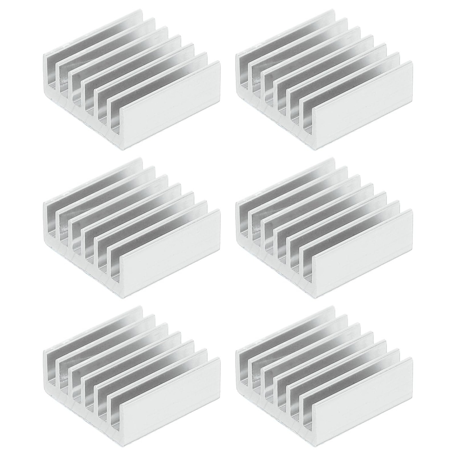 PATIKIL Heatsink 14x14x6mm, 6 Pcs Aluminum Cooler Radiator Heat Sink ...