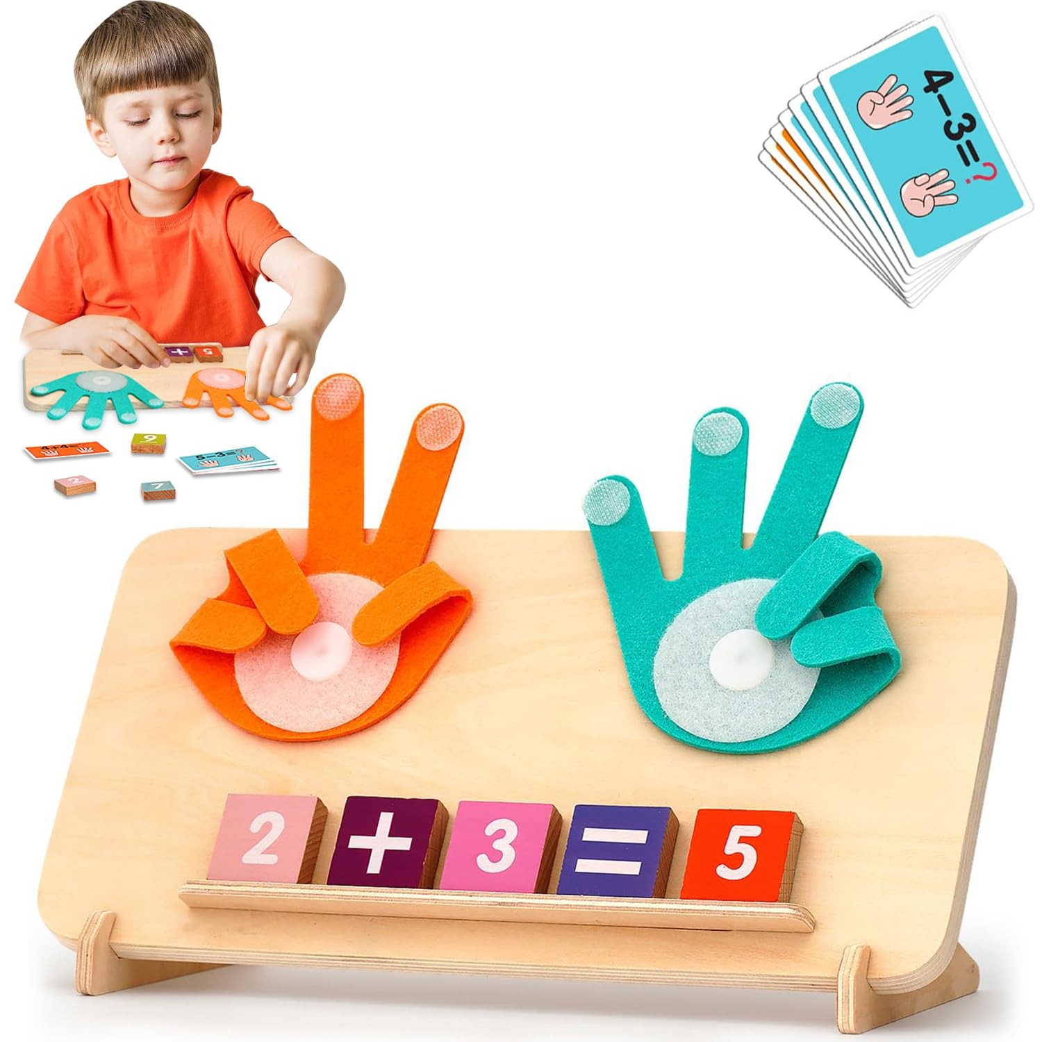 Totebynet Educational Math Learning Board with Finger Counting, Numbers ...