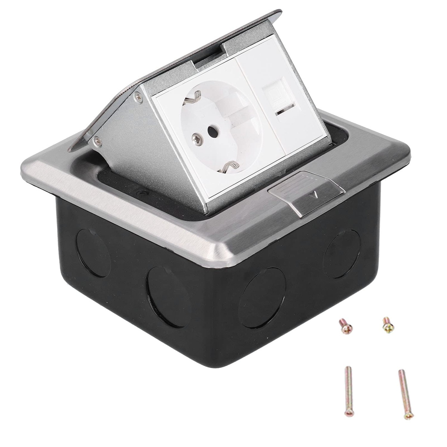Floor Socket, Built-in Socket with Installation Tool AC 250 V Grounding ...