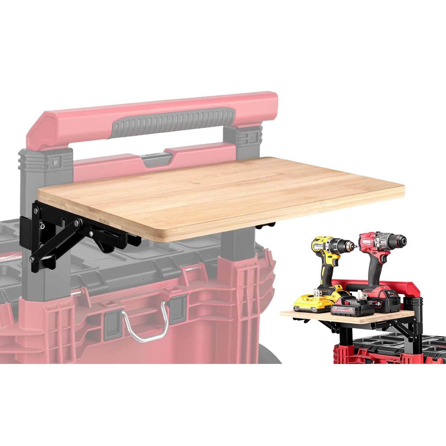 Heavy Duty Foldable Work Table Compatible with Milwaukee Packout ...