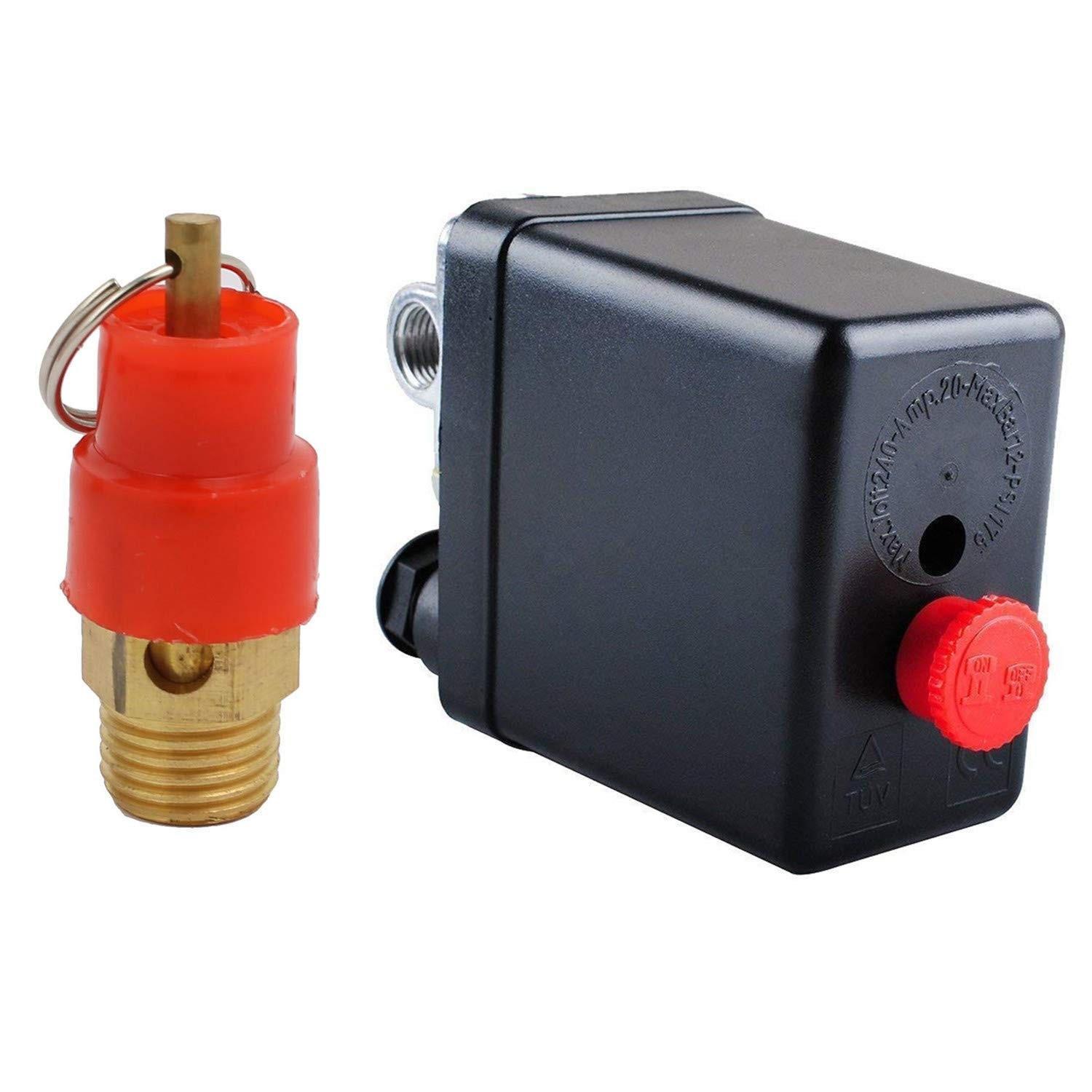 Central Pneumatic Air Compressor Pressure Switch Control Valve With 1/4 ...