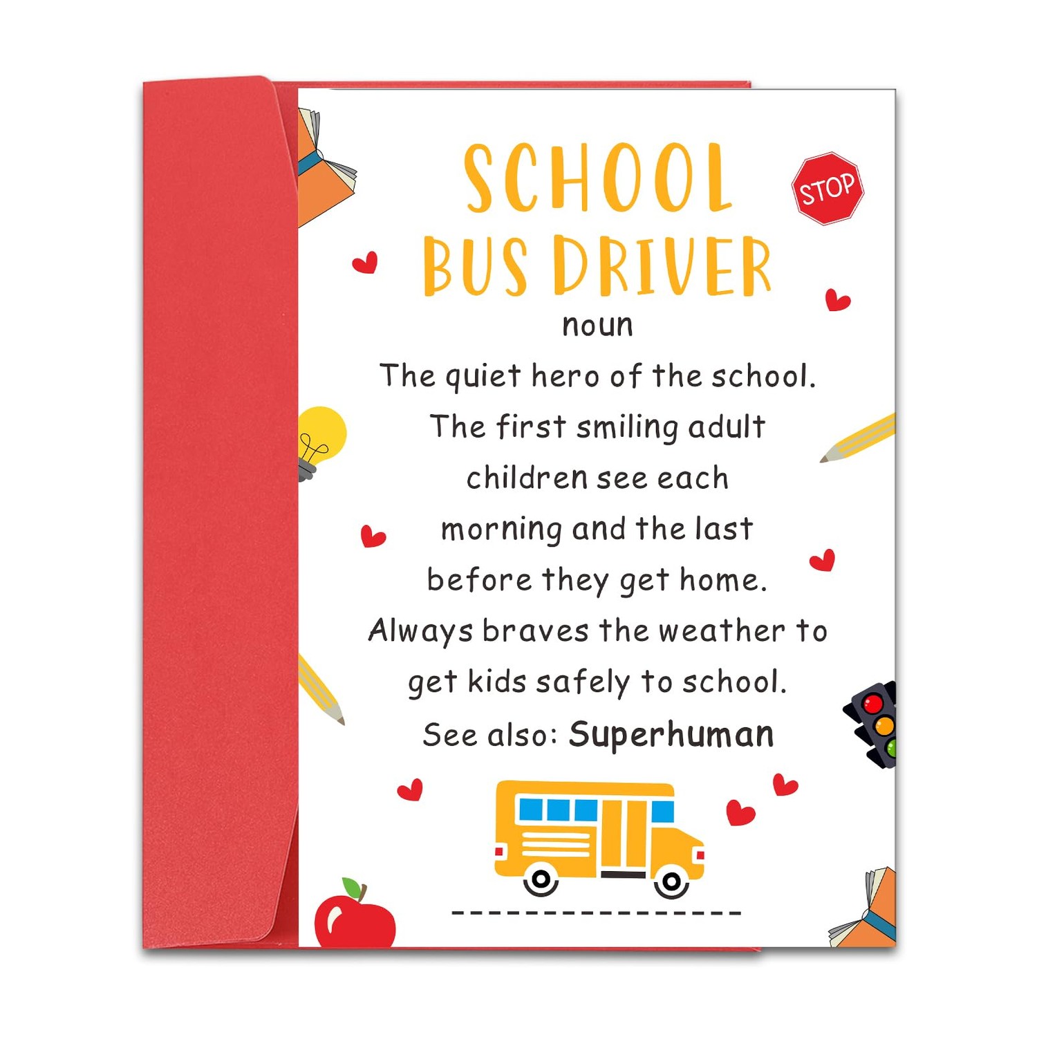 Bus Driver Thank You Cards School Bus Driver Appreciation Cards Bus ...