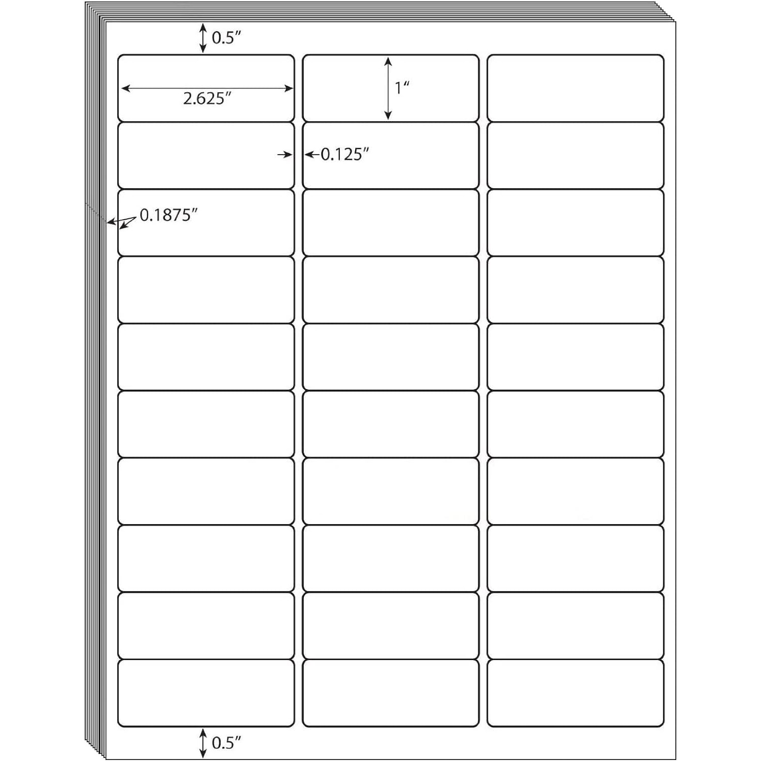 30 UP Labels 1"x2-5/8" Mailing Labels Shipping Address FBA Labels for ...