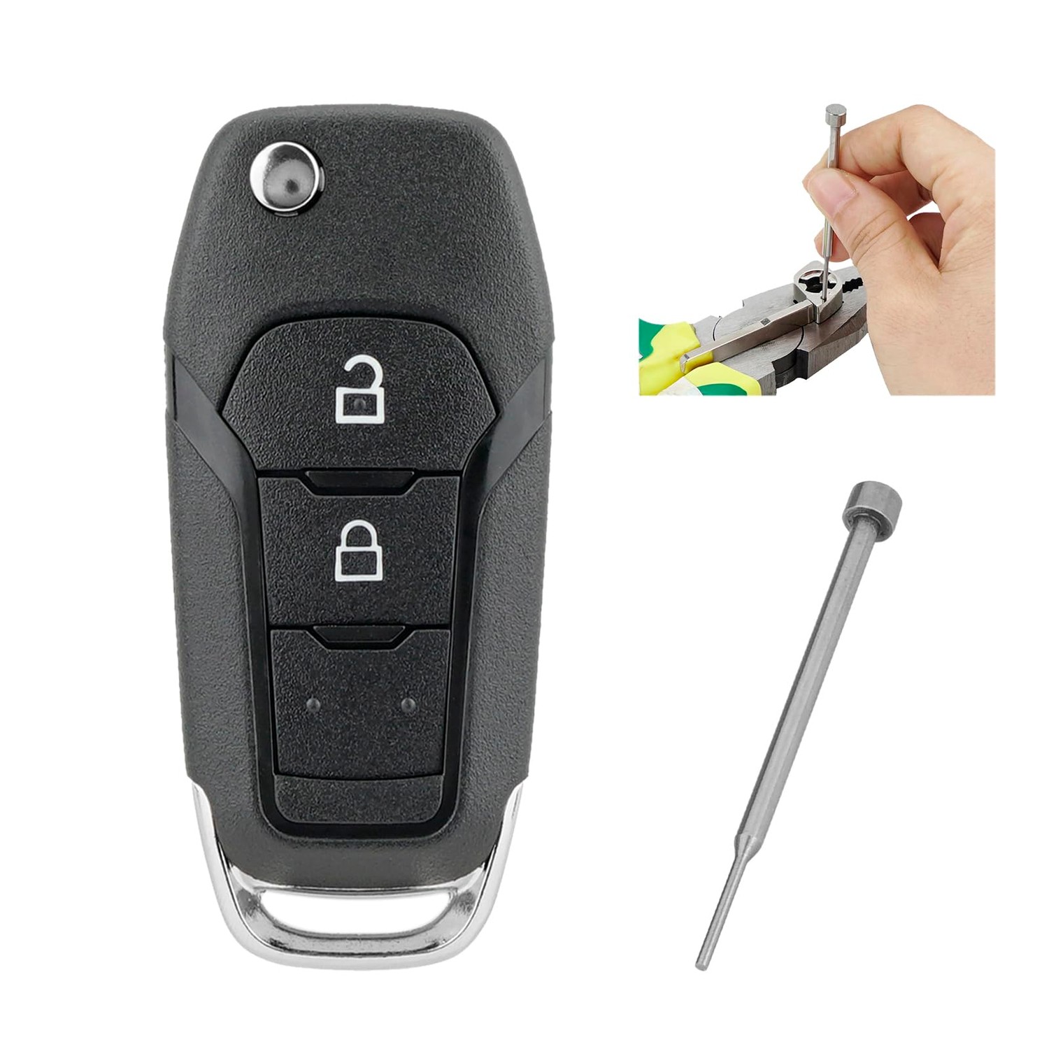 2 button For Ford Ranger Key Fob Case Cover For Ford Ranger T6 EcoSport ...