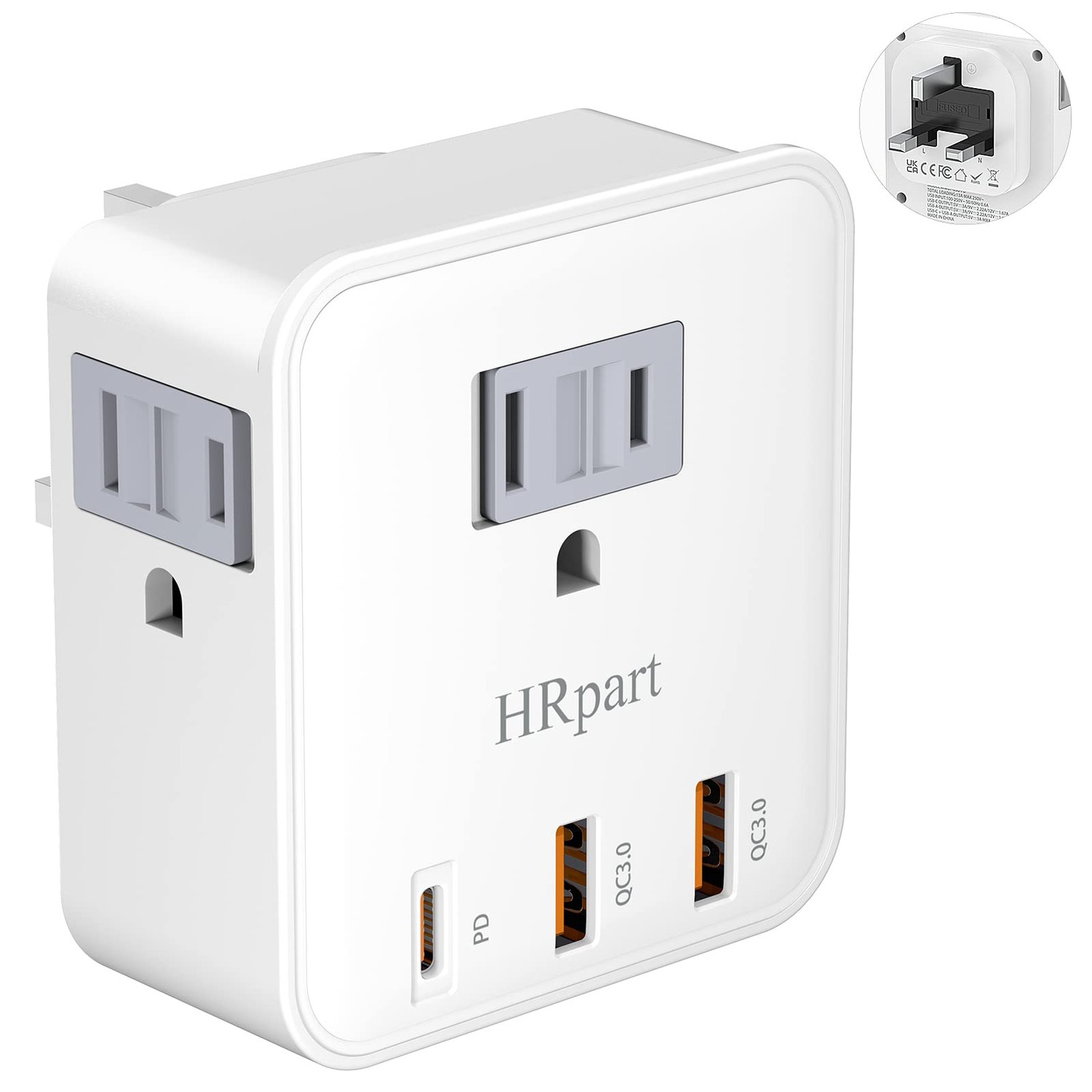 US to UK Ireland Travel Plug Adapter,International Power Outlet Adapter ...