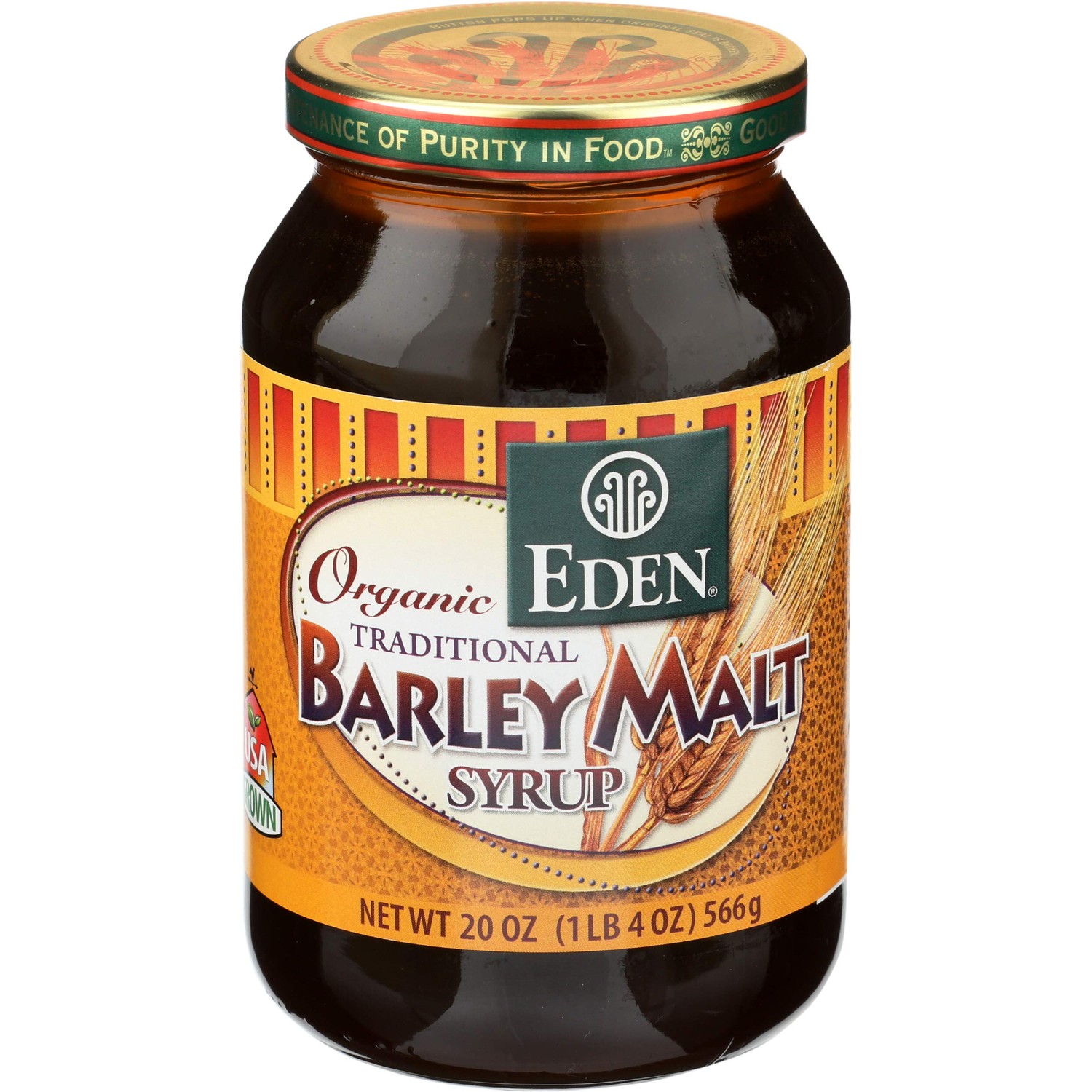 Eden Organic Traditional Barley Malt Syrup, Whole Grain Liquid ...