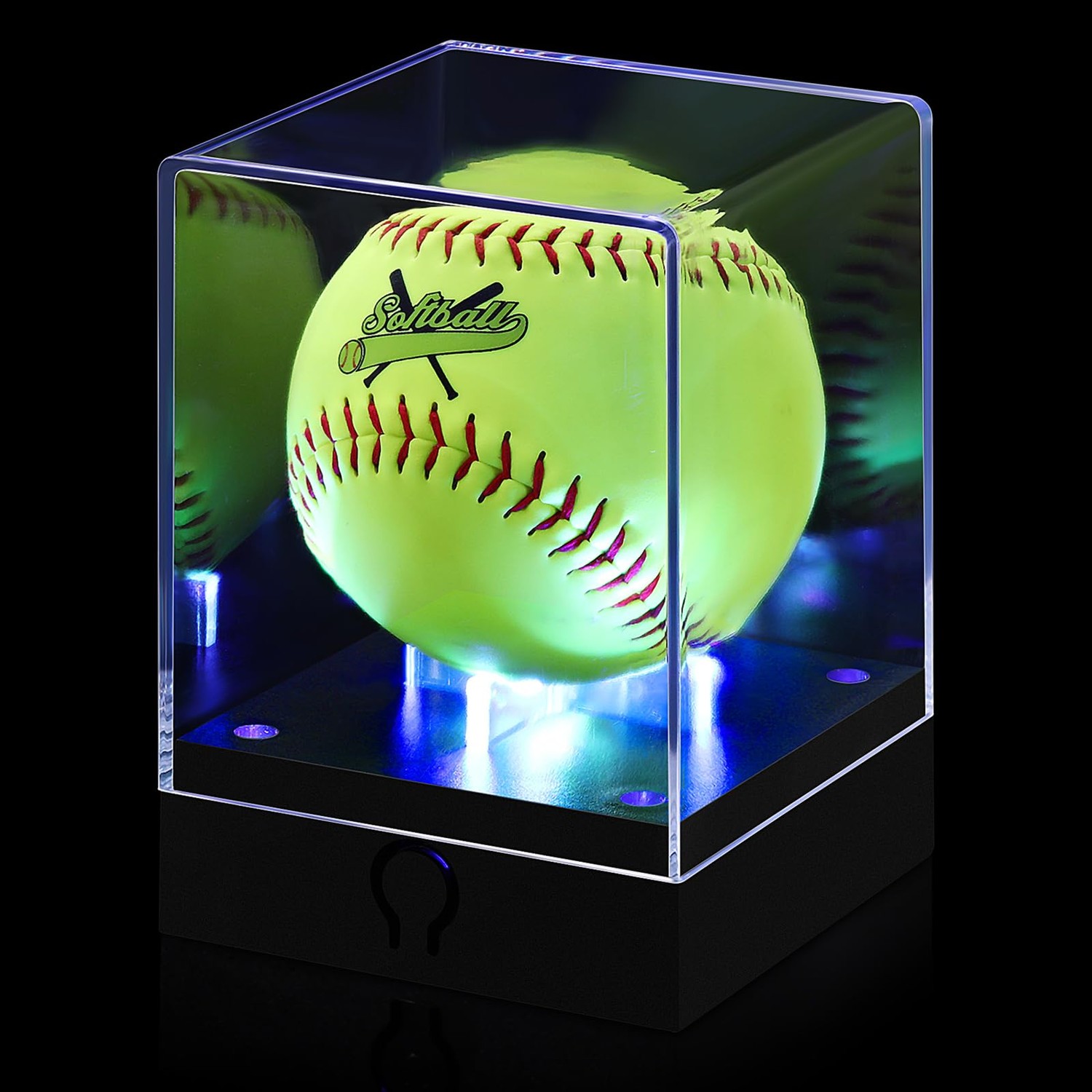 Colingmill Softball Display Case with LED Light, Acrylic Softball ...