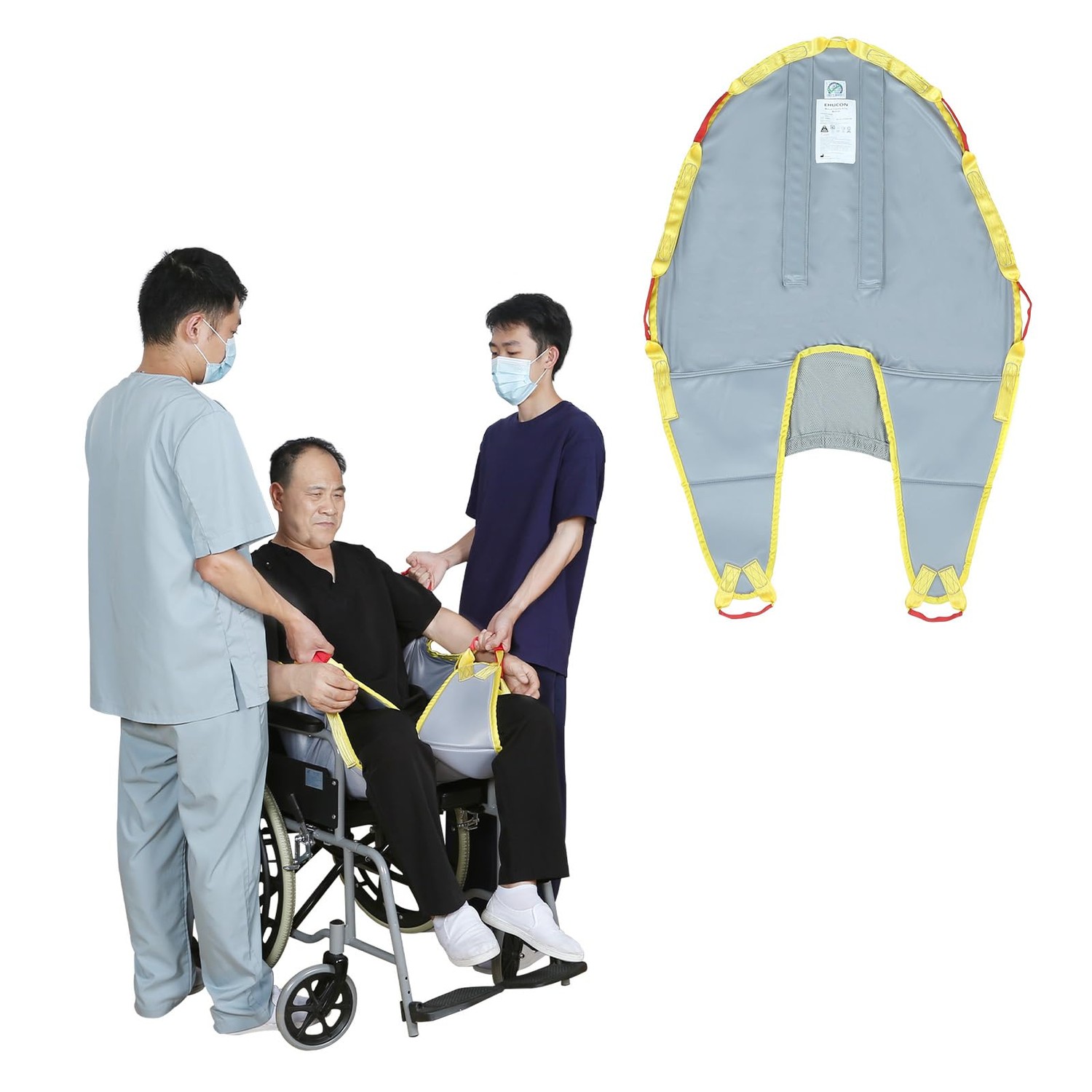 EZ Assistive Patient Lift Sling, Manual Lifting Sling for Use in Narrow ...