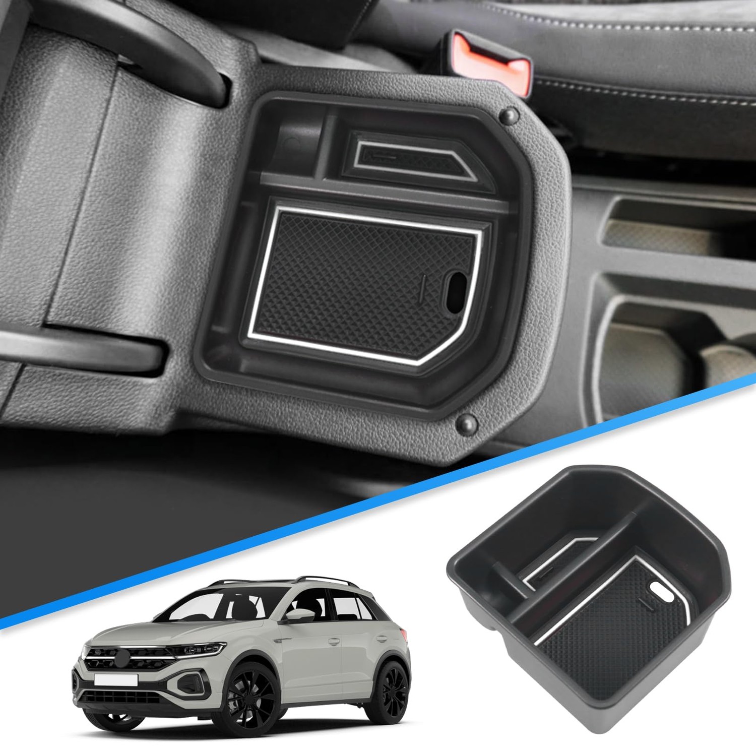 BIXUAN TROC 2024 Storage Box Compatible with VW T ROC 2020 2021 2022 ...