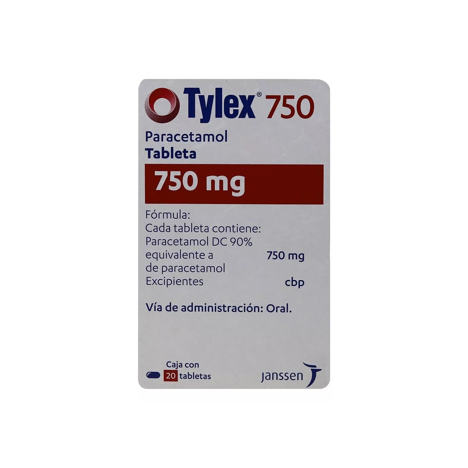 Janssen Tylex Caja C/20 Tabletas De 750 Mg C/u - ibspot.com