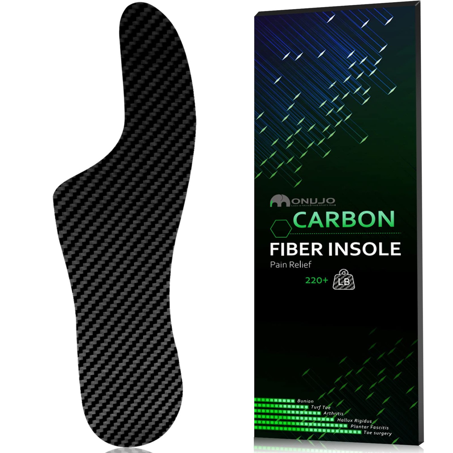 Morton's Extension Orthotic, Carbon Fiber Insole (1 Piece), Rigid Foot ...
