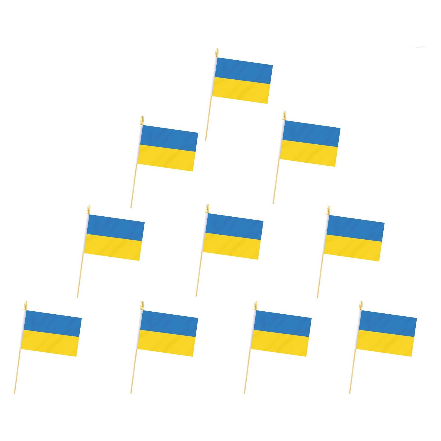 10 Pack Ukraine Flags - UA Handheld Flag-5x8 in,Ukrainians Mini Flag ...