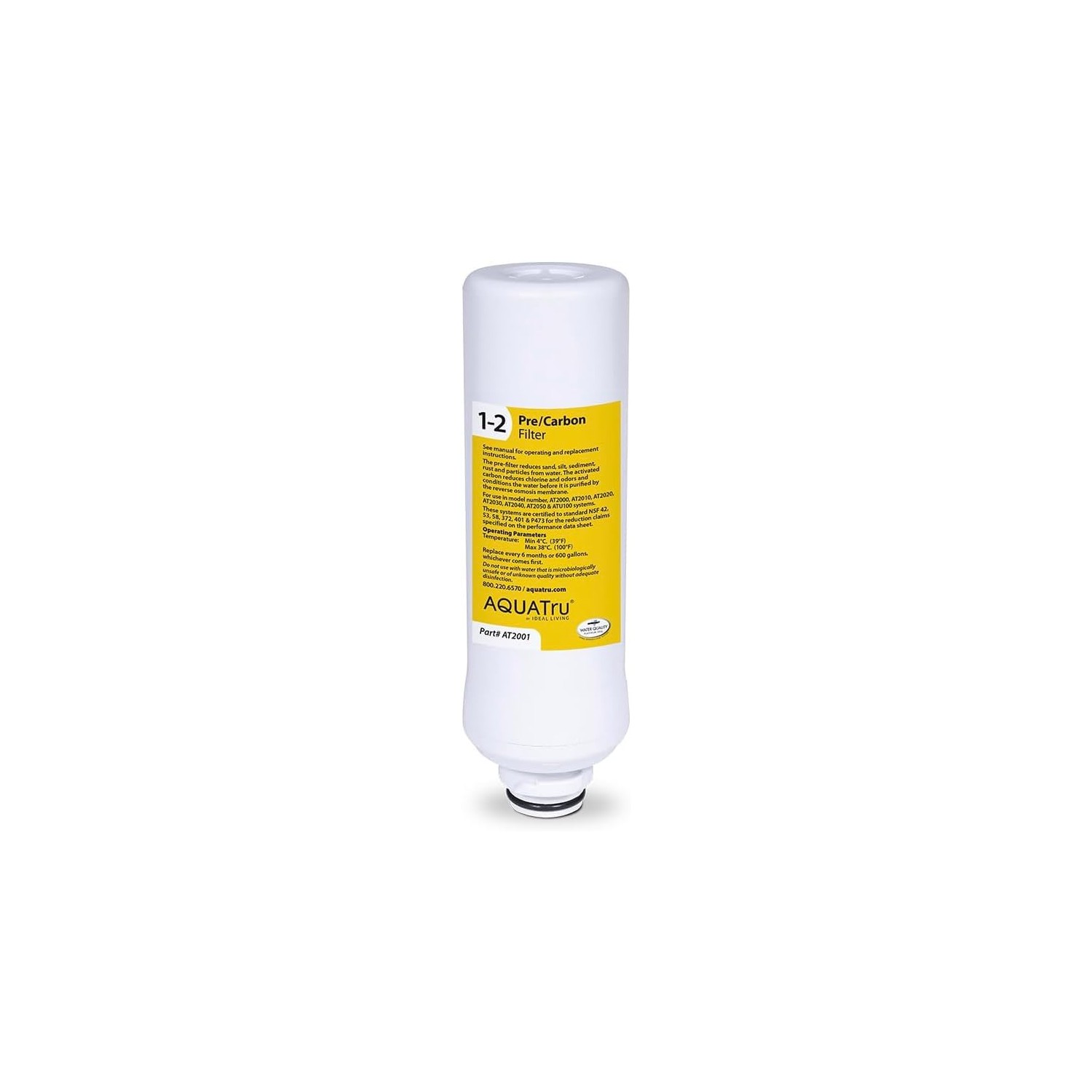 AQUA TRU AquaTru - Replacement 2 Stage Pre-Filter (Stages 1 & 2) for ...
