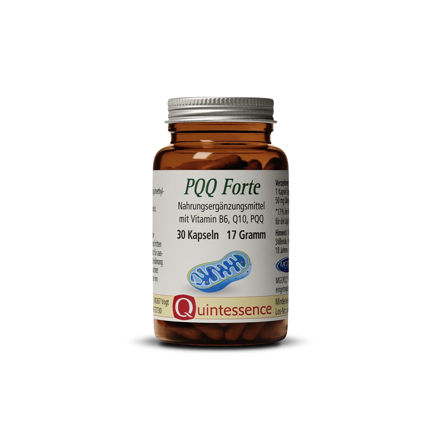 Quintessence PQQ Forte 30 Capsules - High Dose: 20 mg per Daily Dose ...