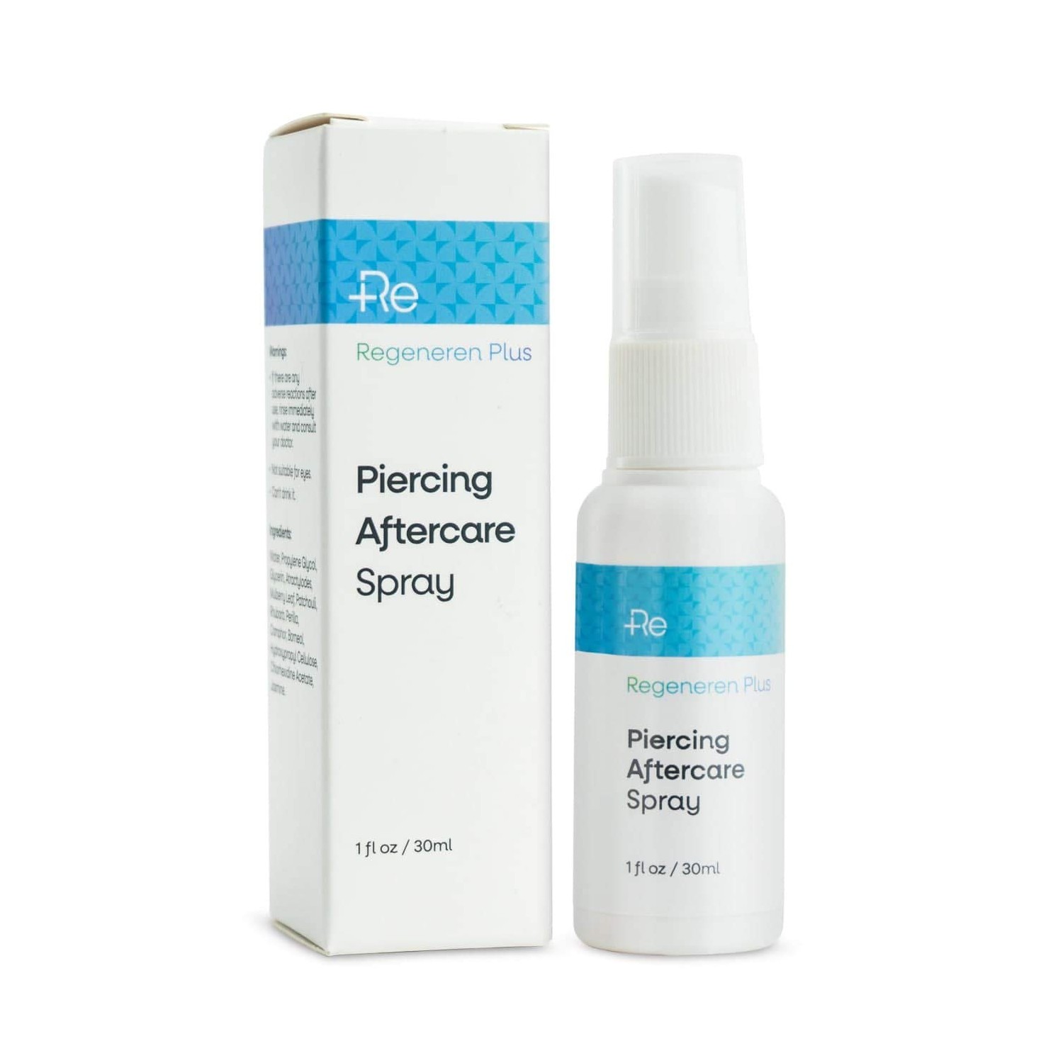 Recuren Plus Piercing Aftercare Spray Solution to Shrink Piercing Bumps ...