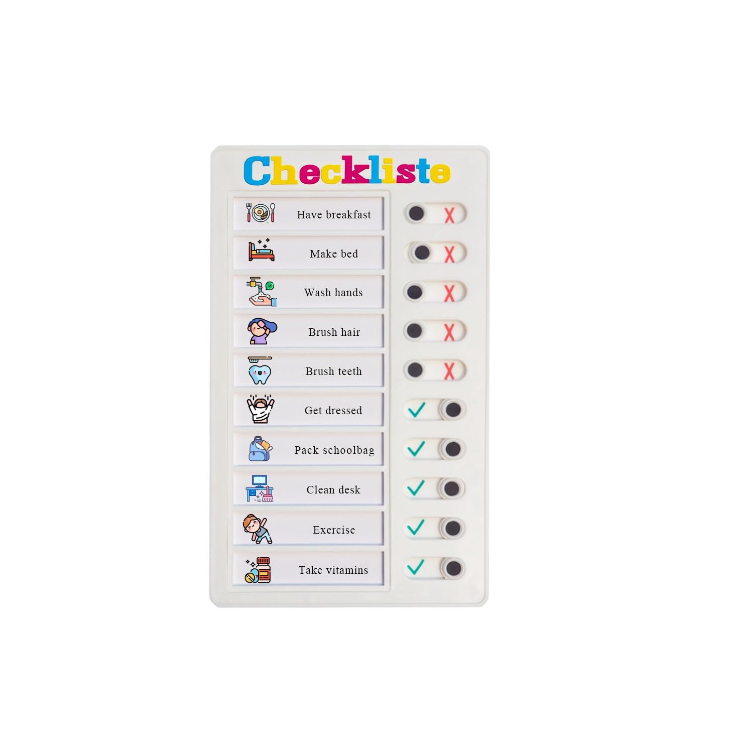 Checklist Board, Stick-On Task List, Stick-On Task List, Reusable Memo ...