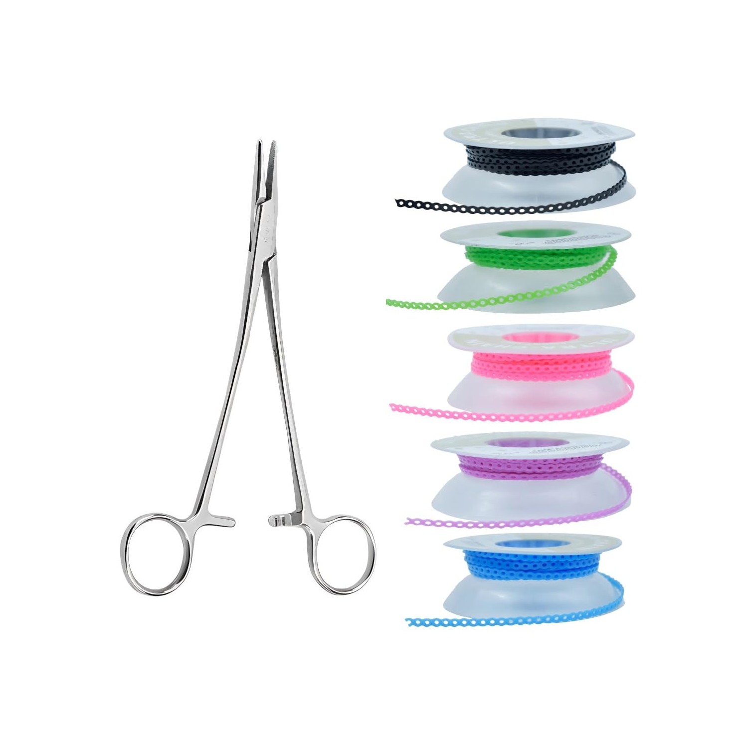 Braces Power Chains Short 5 Colors (Blue, Green, Pink, Purple, Black ...
