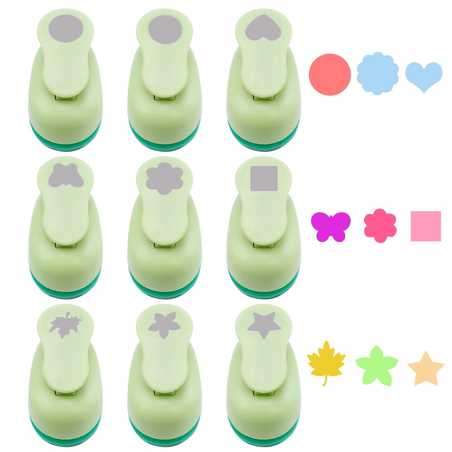UCEC Craft Hole Punch, 9 Pcs 5/8 Inch Paper Punches for Crafting Hole ...