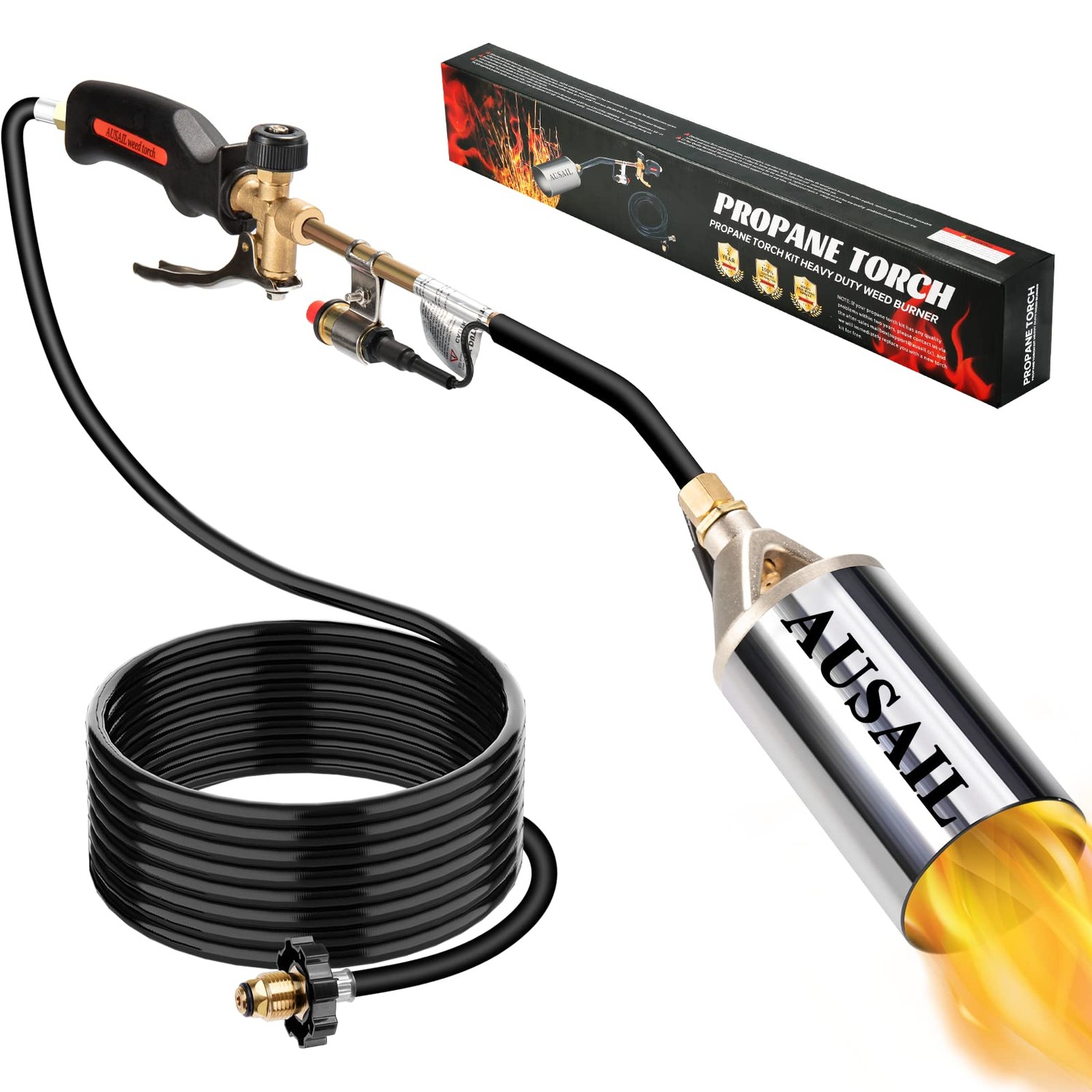 AUSAIL Propane Torch Weed Burner,Blow Torch,Heavy Duty,High Output ...