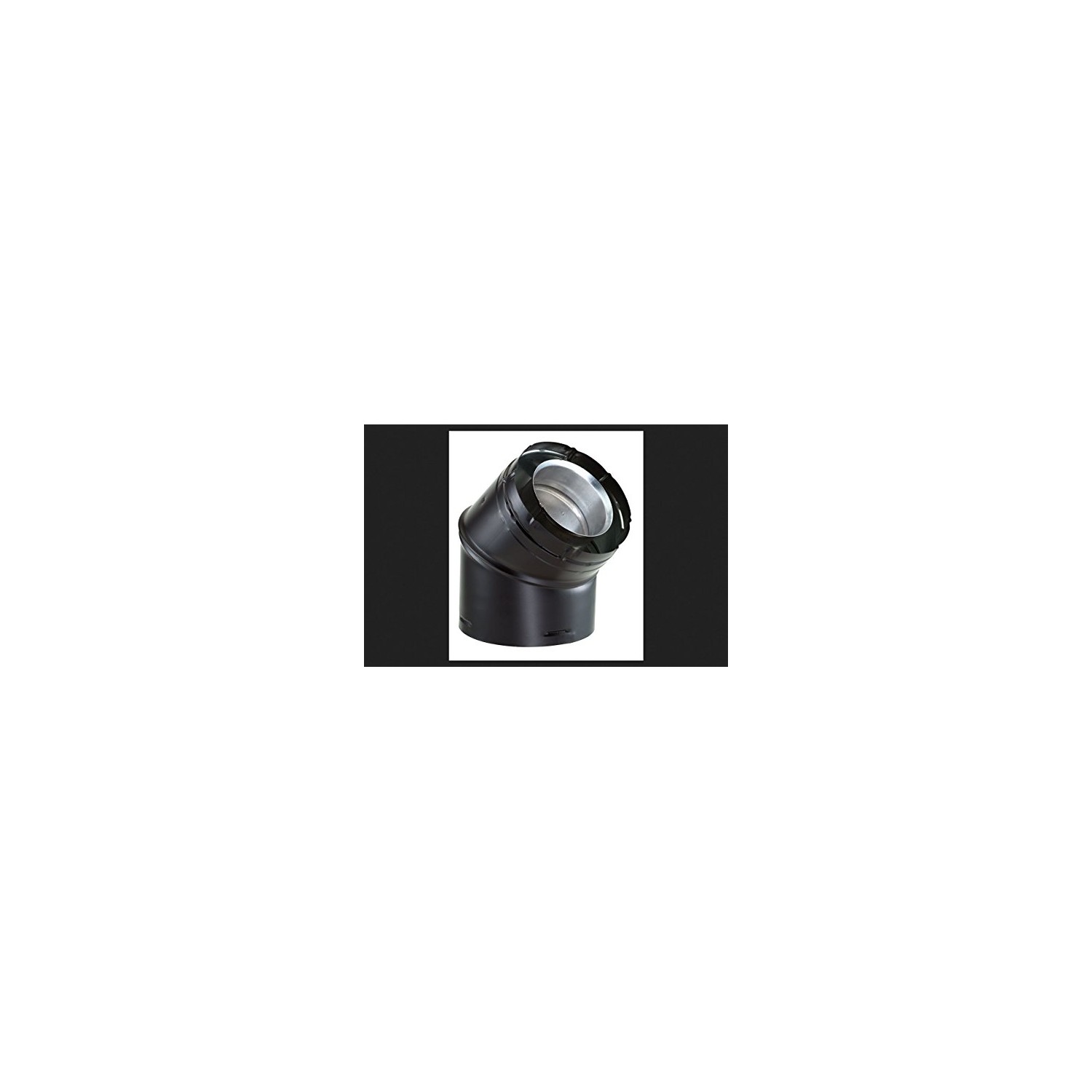 Simpson Duravent Elbow Direct Vent 4" Id X 6-5/8" Od 45 Deg. Black ...