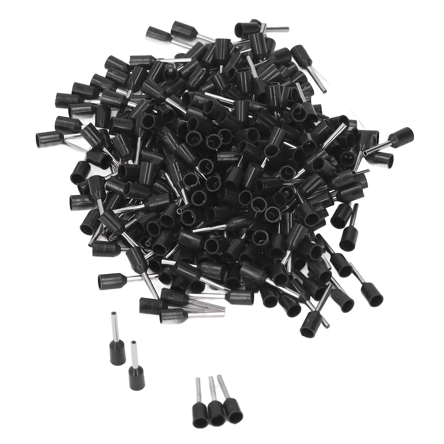 Wire Ferrules, 22AWG Ferrule Black Insulated Insulated Cord Pin End ...