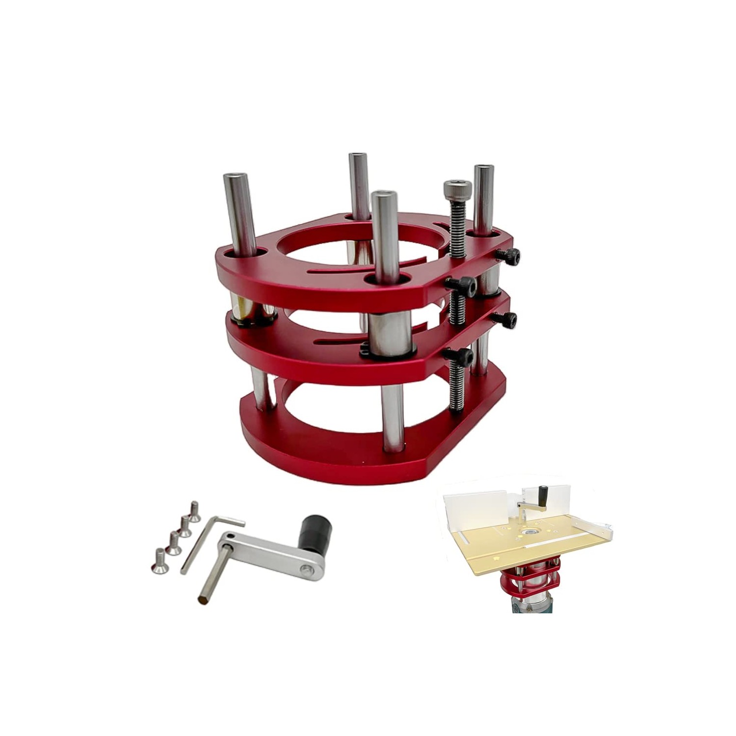 Weytoll Router Lift Diameter 64-66mm 51mm Height Adjustable Lifting ...