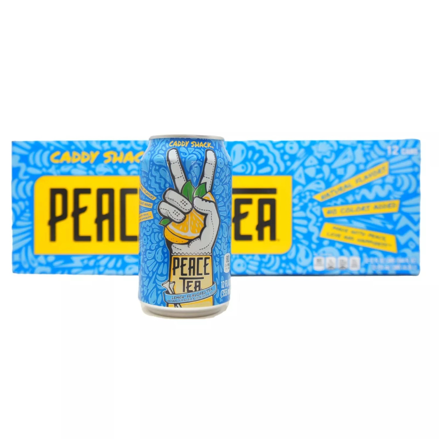 Peace Tea Caddy Shack Peace Tea, Lemon Flavored Soda, 12 FL oz (12 Pack ...